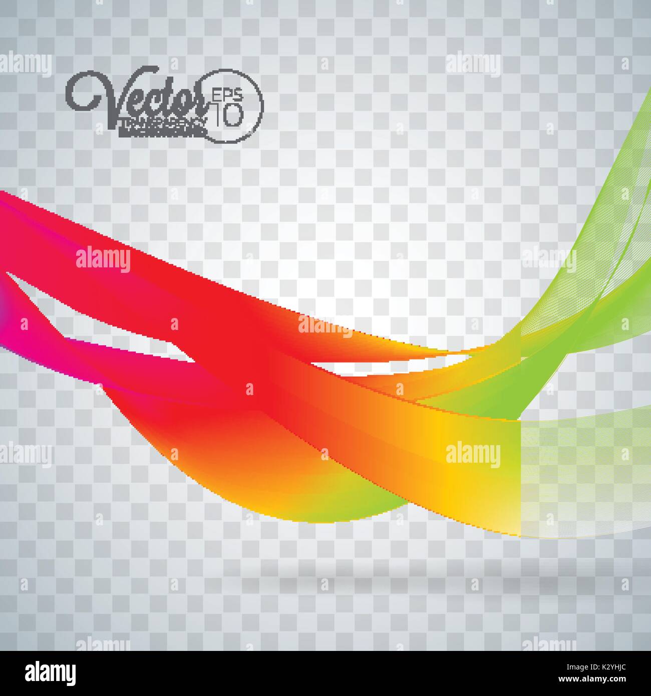 Elegant vector flowing color wave design on transparent background ...