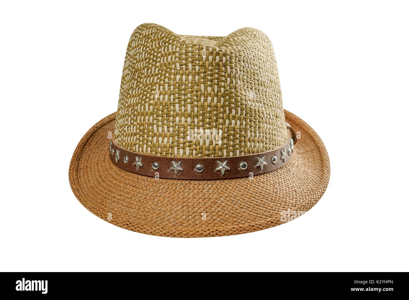 Summer straw hat isolated on white background with clipping path Stock ...