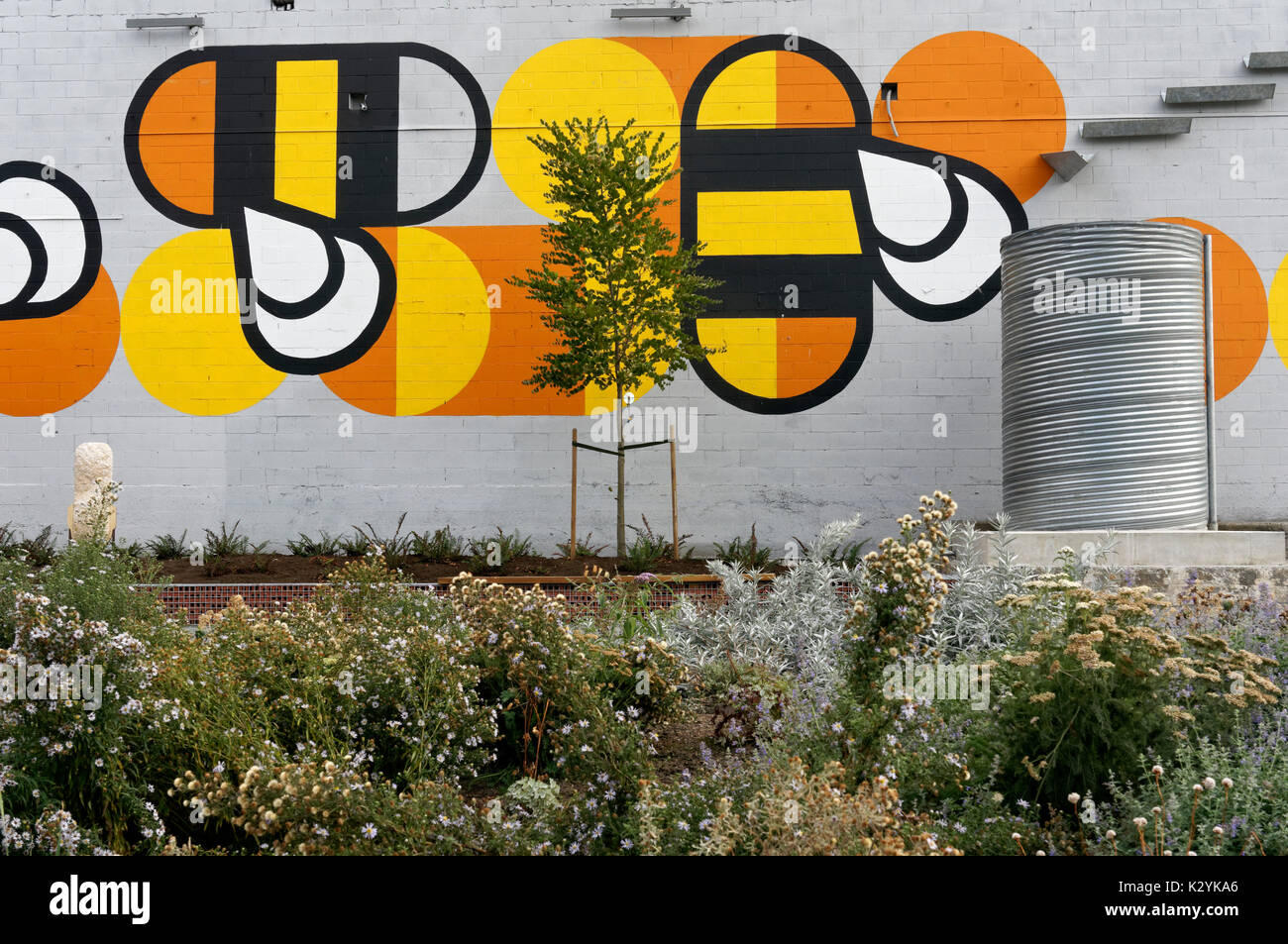 Fifth and Pine pop-up park and pollinator project with bee habitat ...
