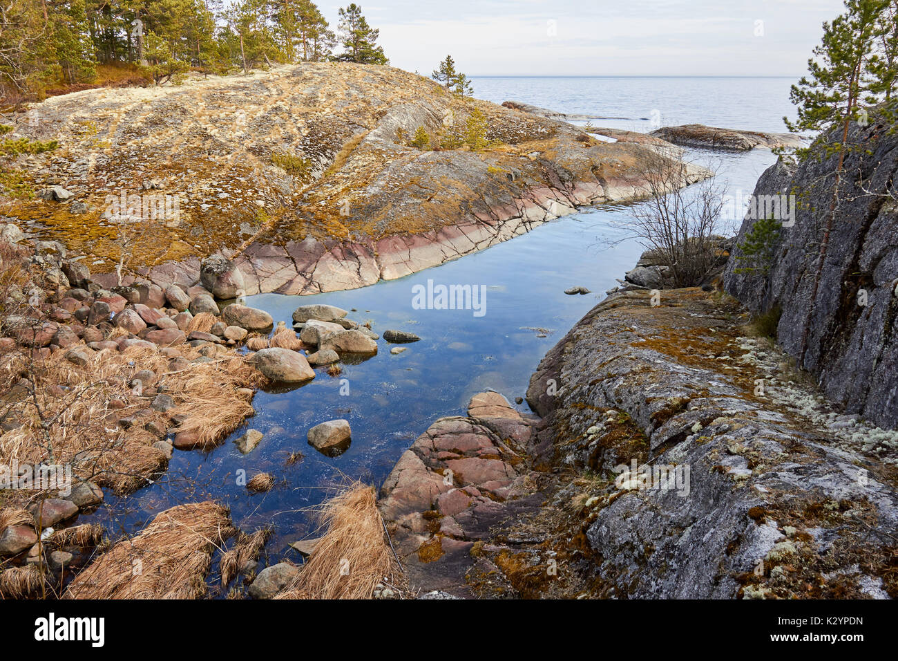 A trip through Lake Ladoga in May Stock Photo - Alamy