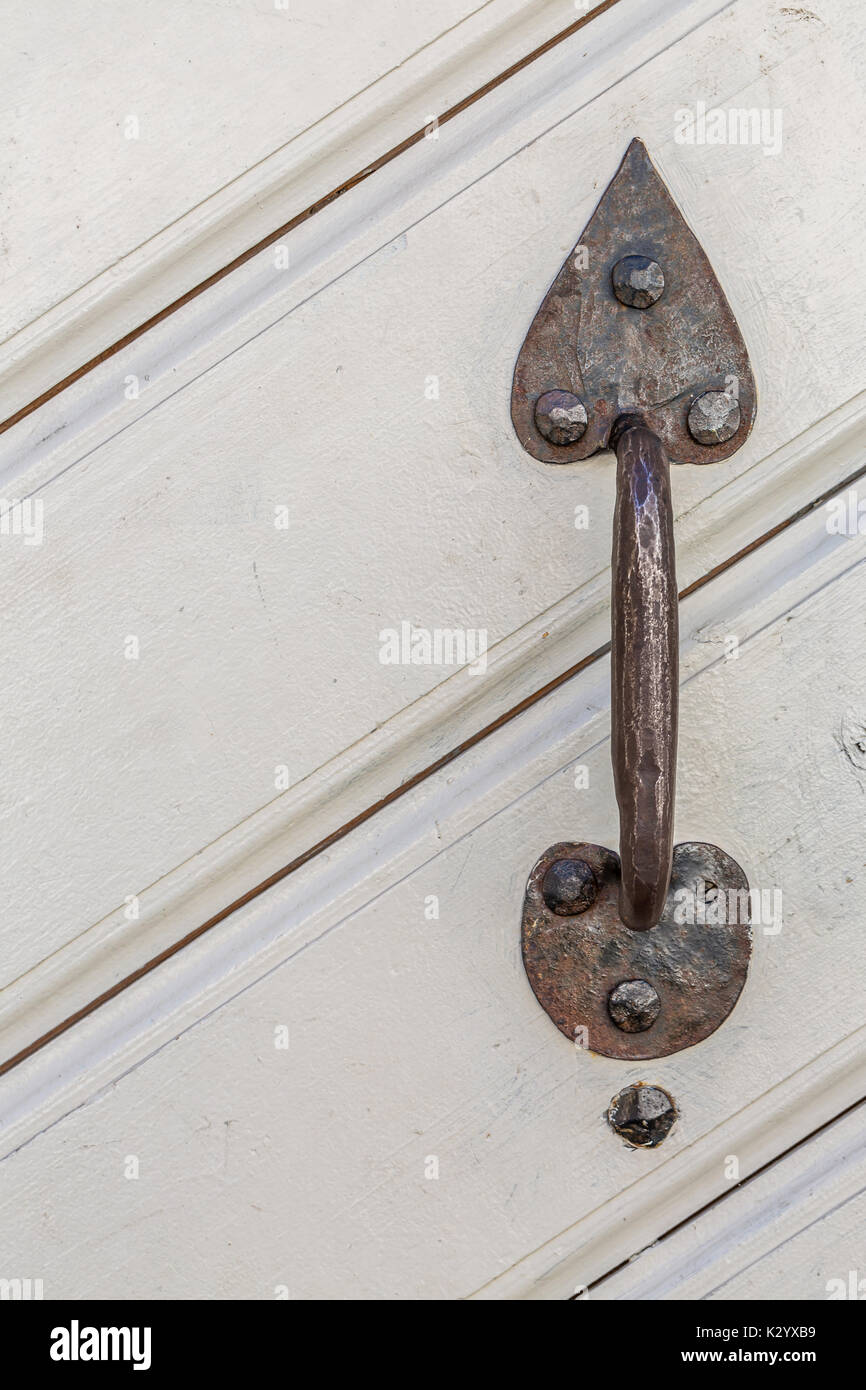 Vintage Metal Door Handle Stock Photo - Alamy