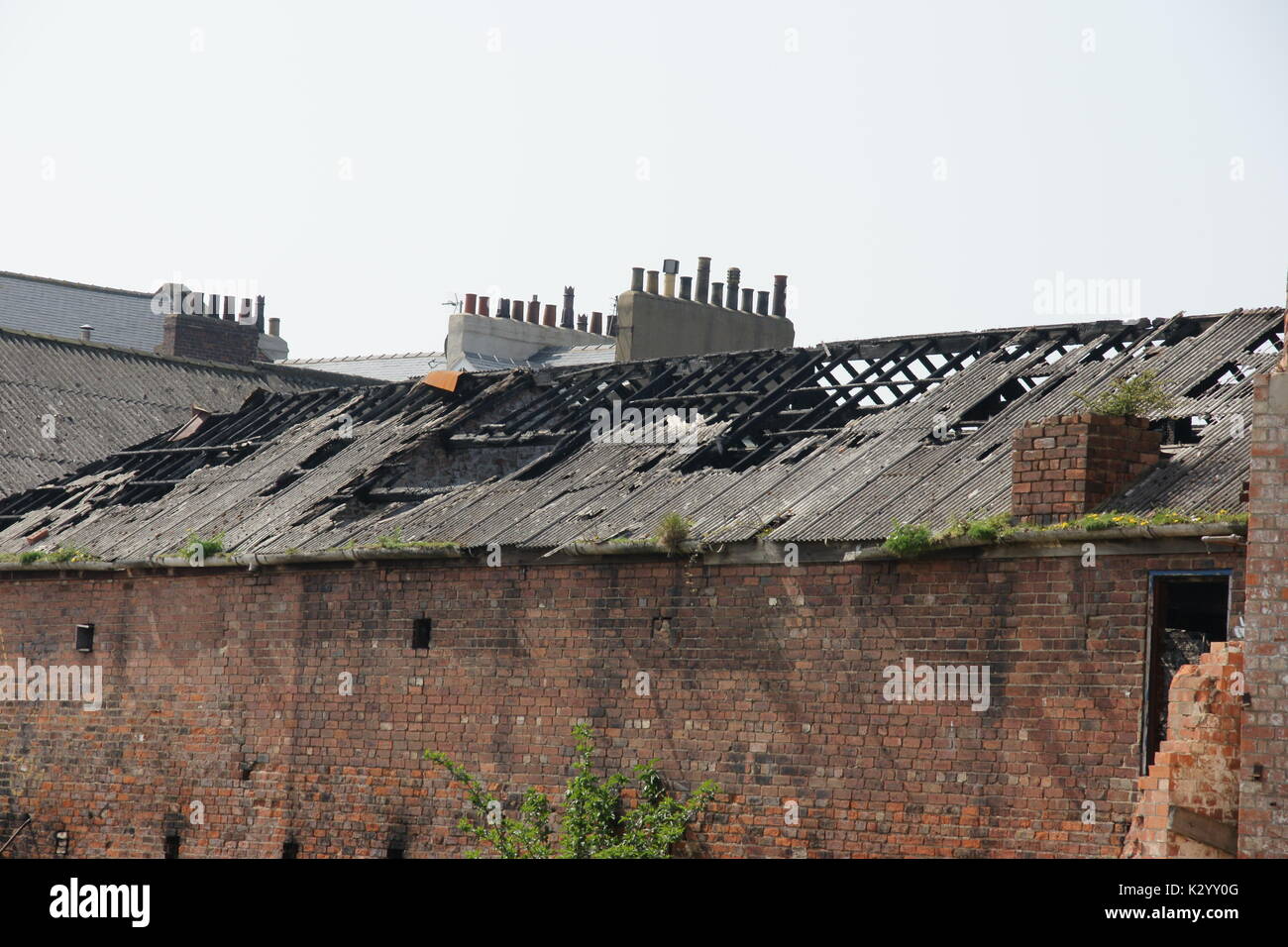 commercial building fire, business insurance Stock Photo - Alamy