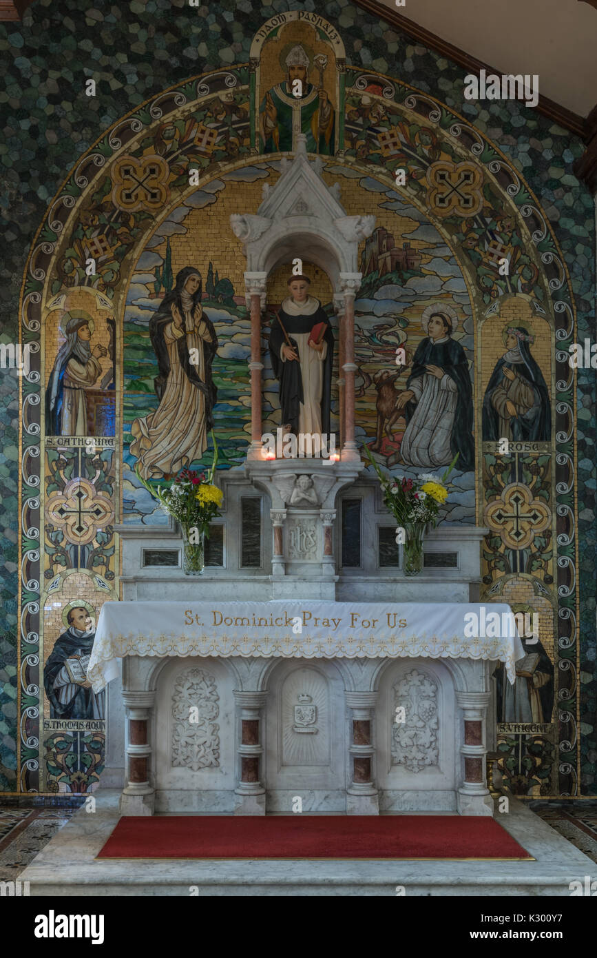 Galway, Ireland - August 5, 2017: Side altar of St. Dominick in St ...