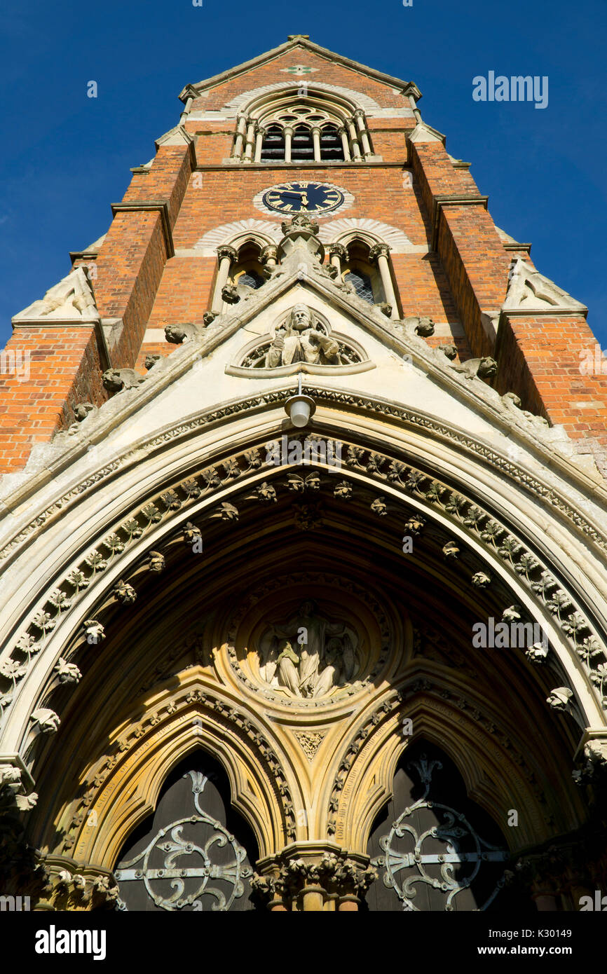 Church porch and tower Stock Photo - Alamy