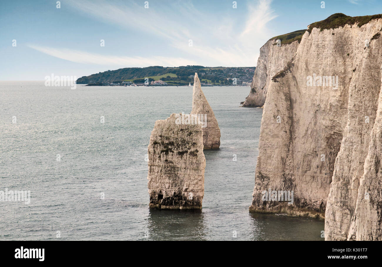 jurassic coast dorset uk ballard point Stock Photo - Alamy