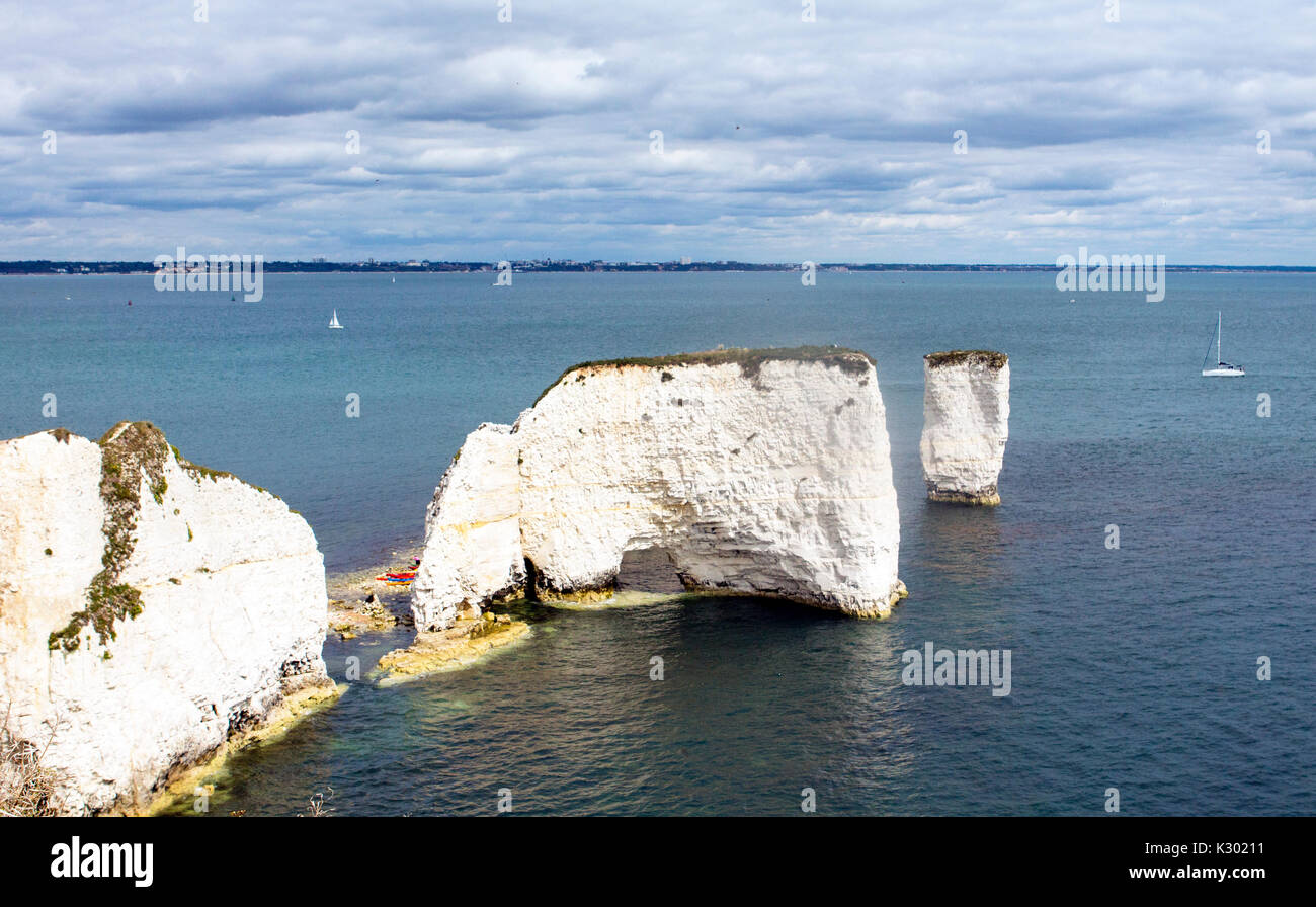 old harry rocks dorset uk Stock Photo - Alamy
