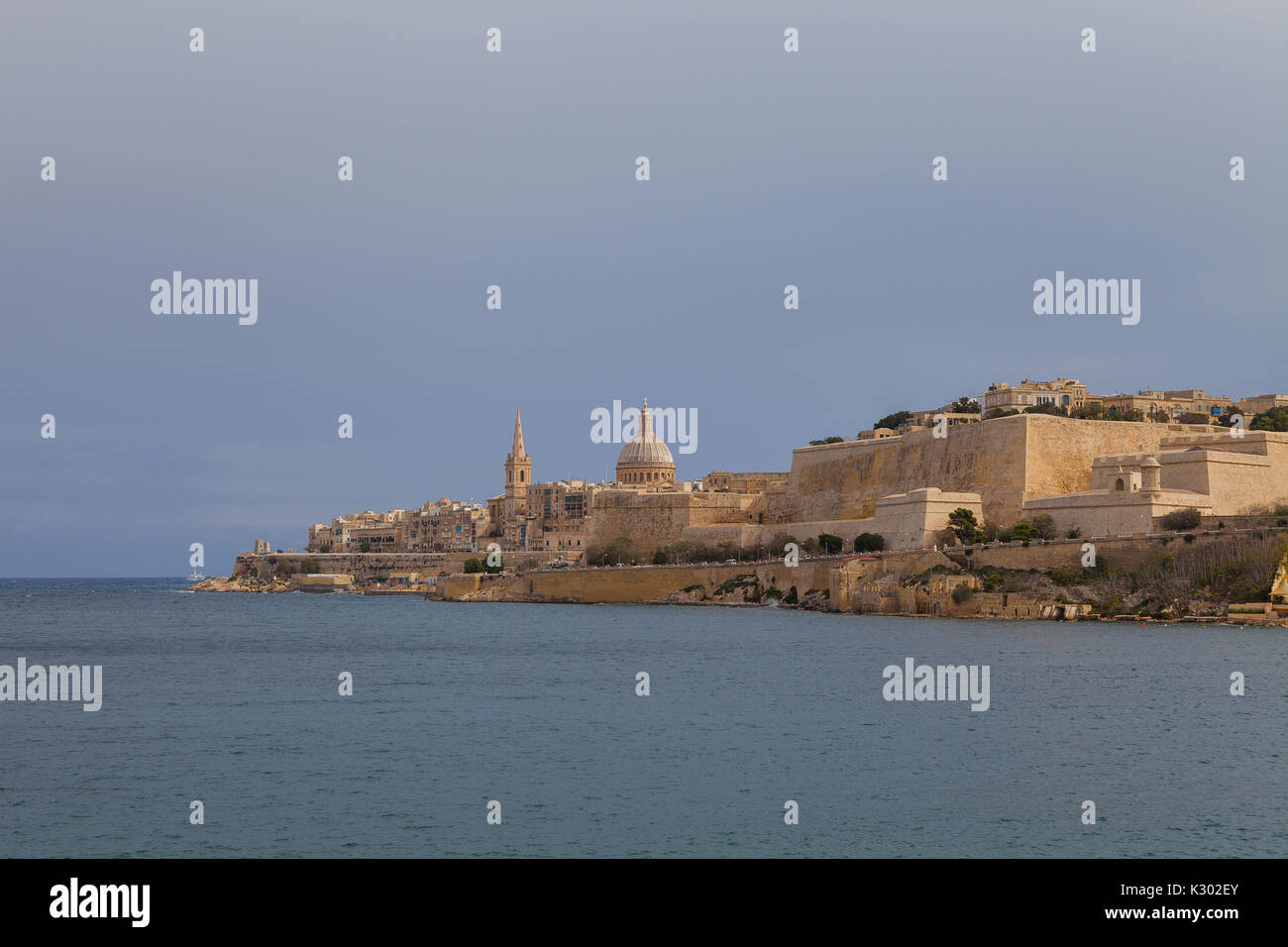 View on Valletta from the sea Stock Photo - Alamy
