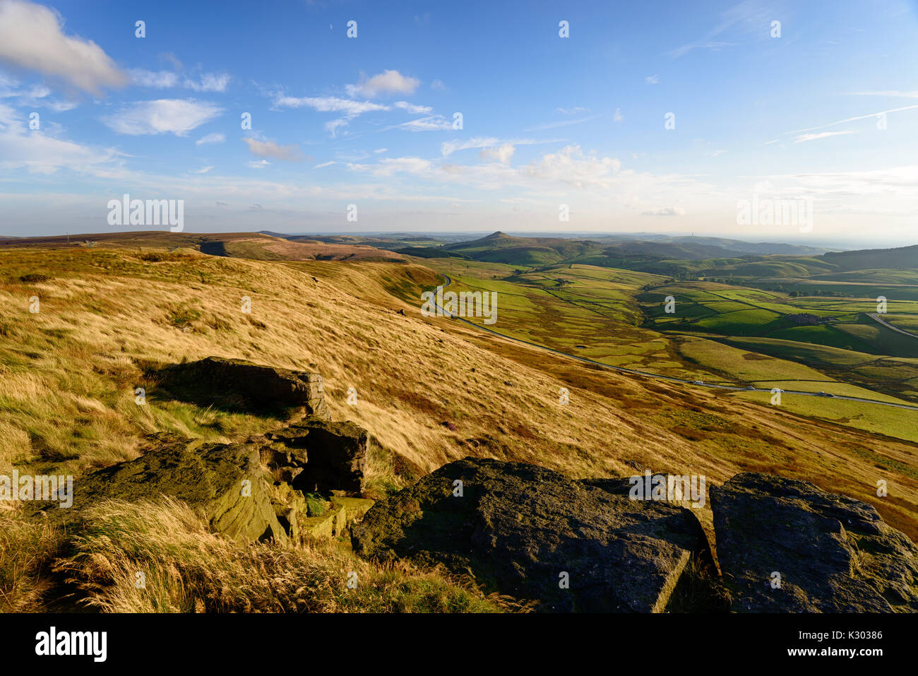 The view from the top of Shing Tor, the highest peak in Cheshire and ...