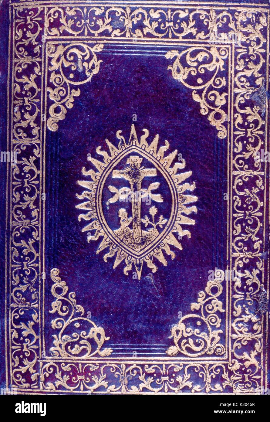 Cover of a 16th century German manuscript prayer book, bound in gold ...