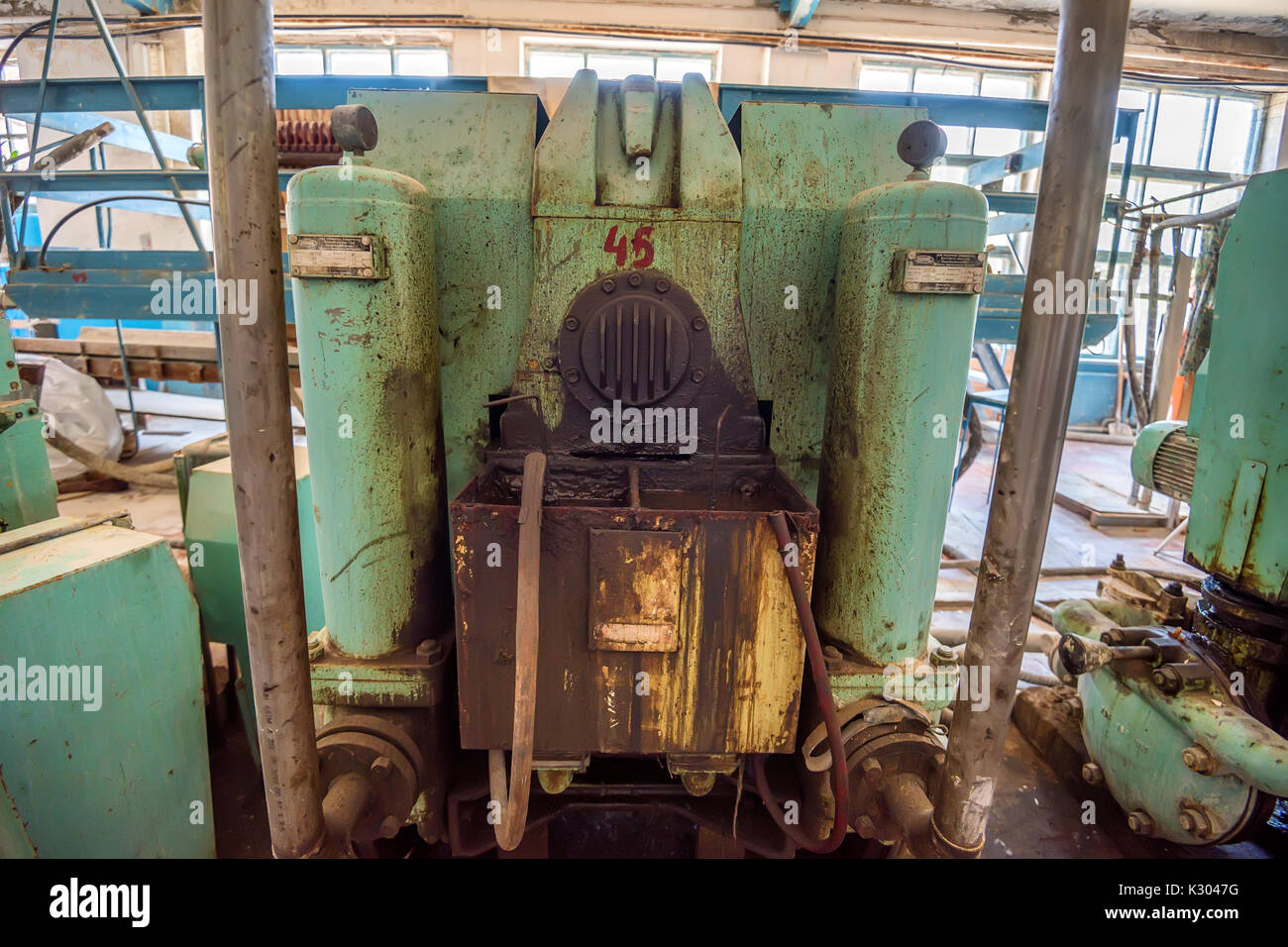 Old earthenware factory devices Stock Photo - Alamy