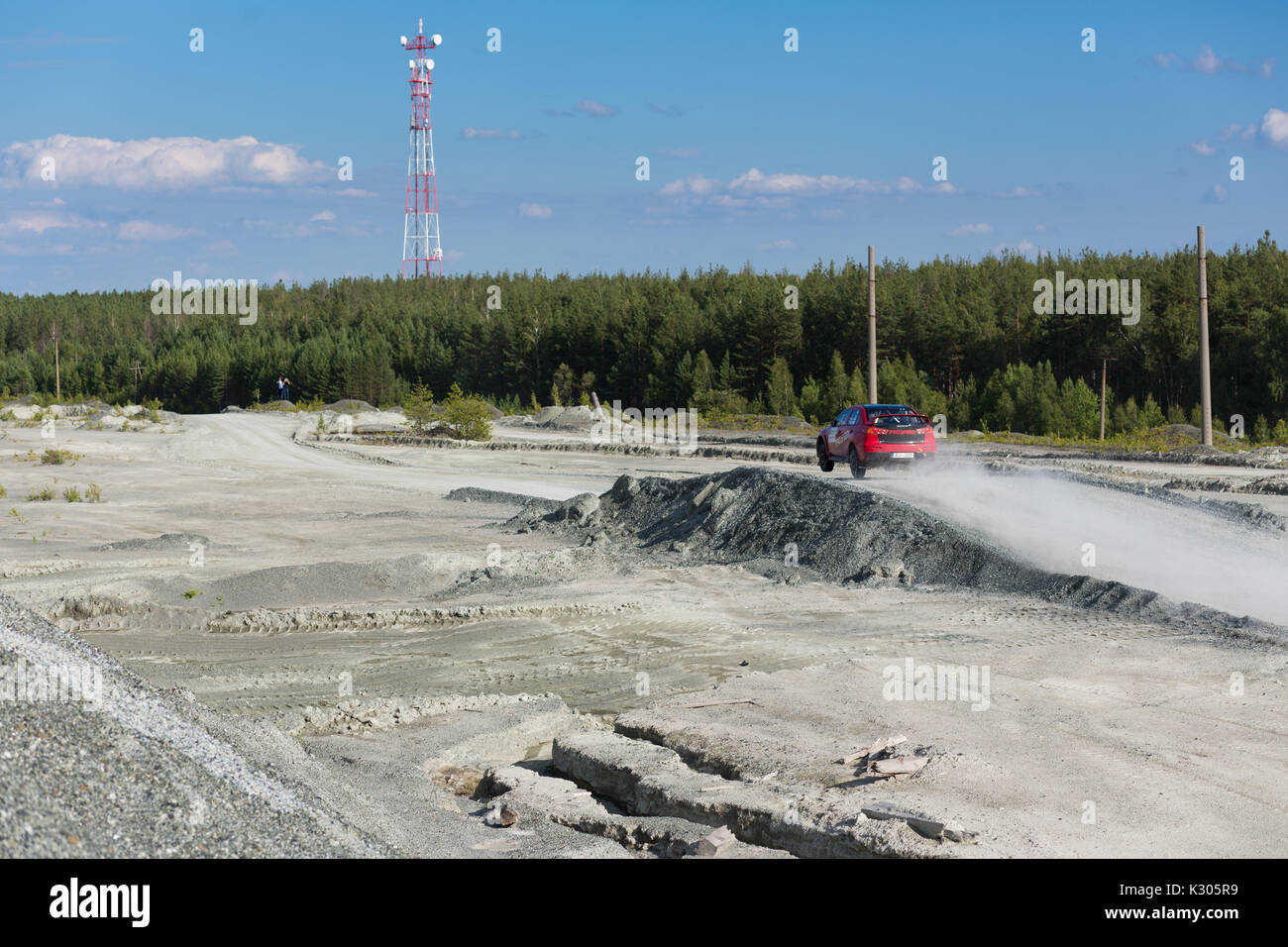 Asbestos, Russia August 5, 2017 - Final 6th stage of the Russian Rally ...