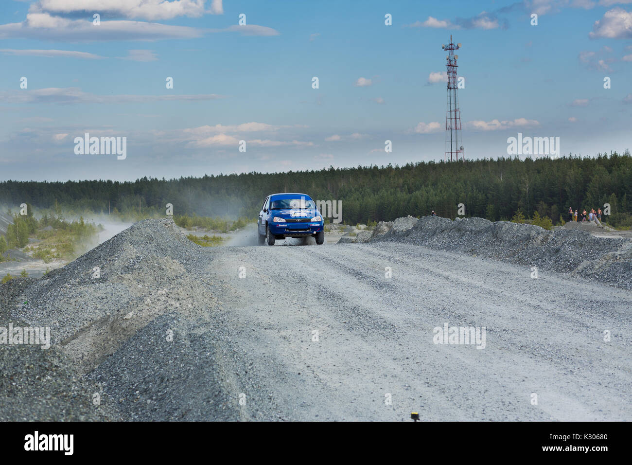 Rally car jump hi-res stock photography and images - Alamy