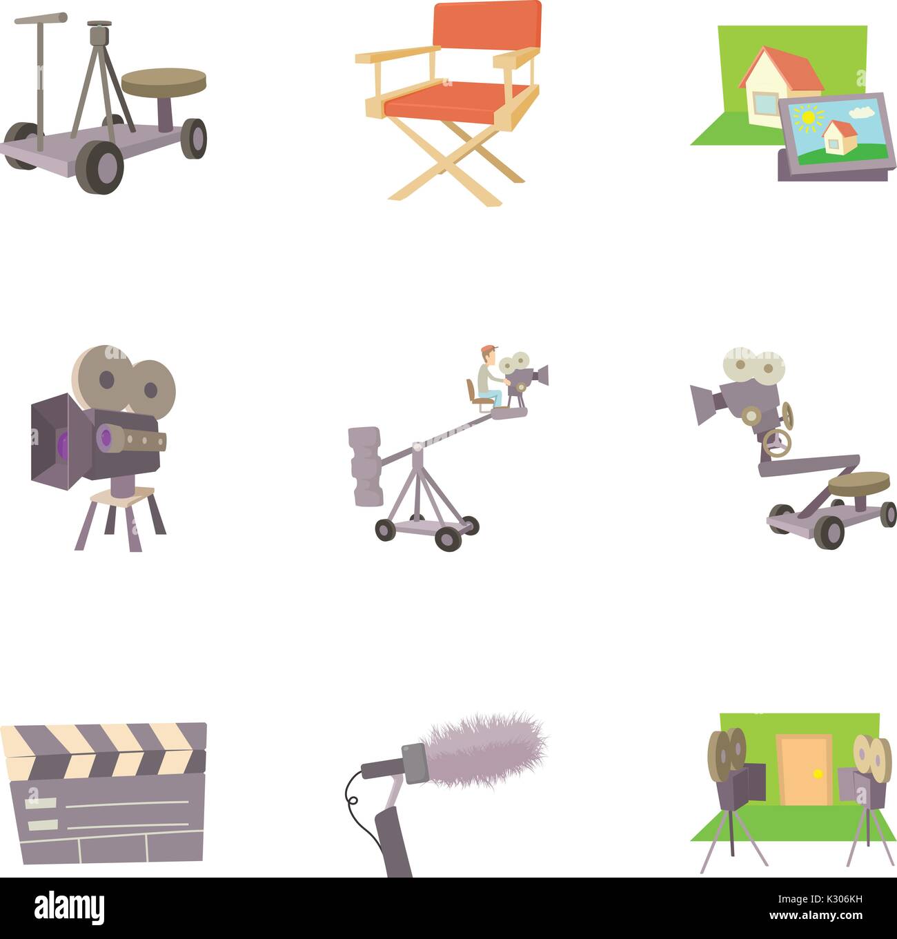 Filming icons set, cartoon style Stock Vector Image & Art - Alamy