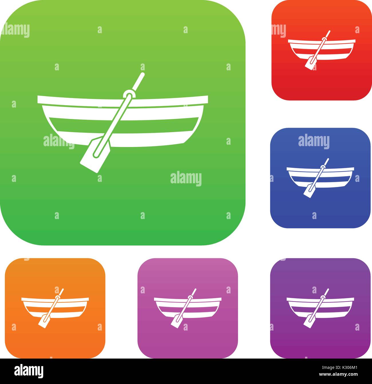 Green blue fishing boat Stock Vector Images - Alamy