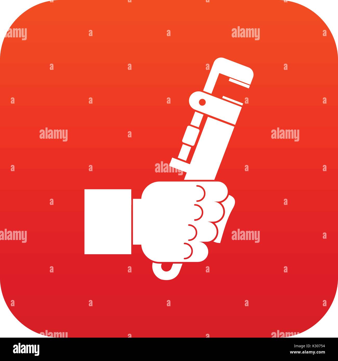 Hacksaw in man hand icon digital red Stock Vector Image & Art - Alamy