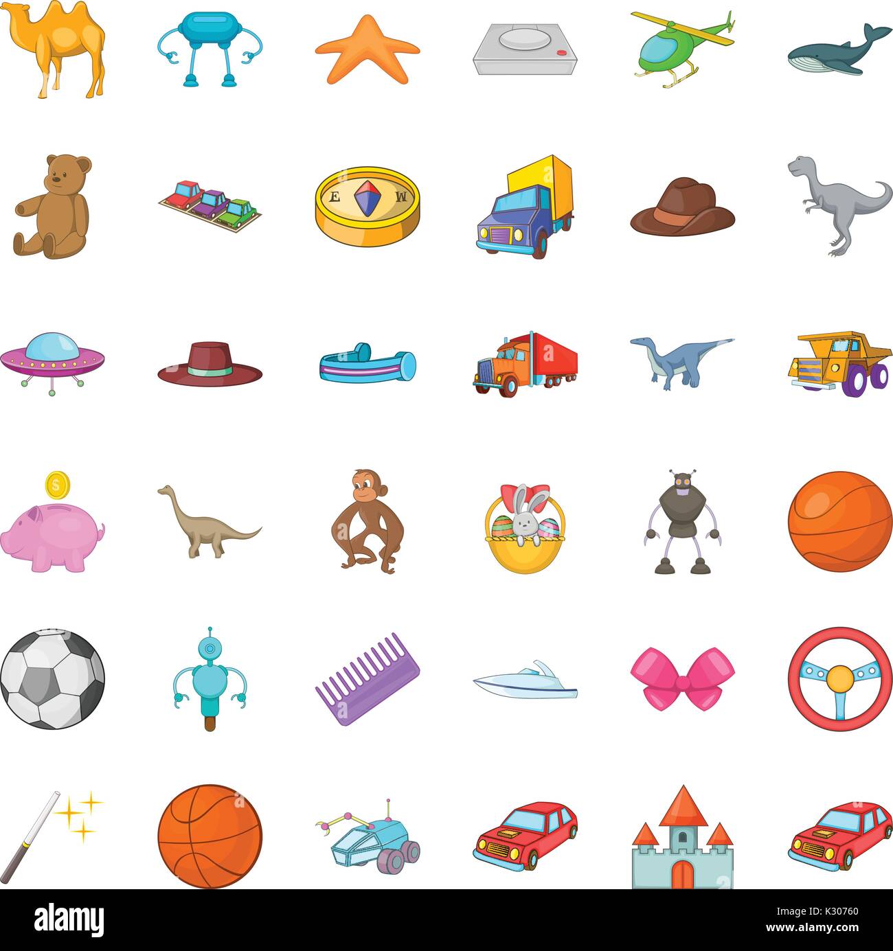 Soccer icons set, cartoon style Stock Vector Image & Art - Alamy