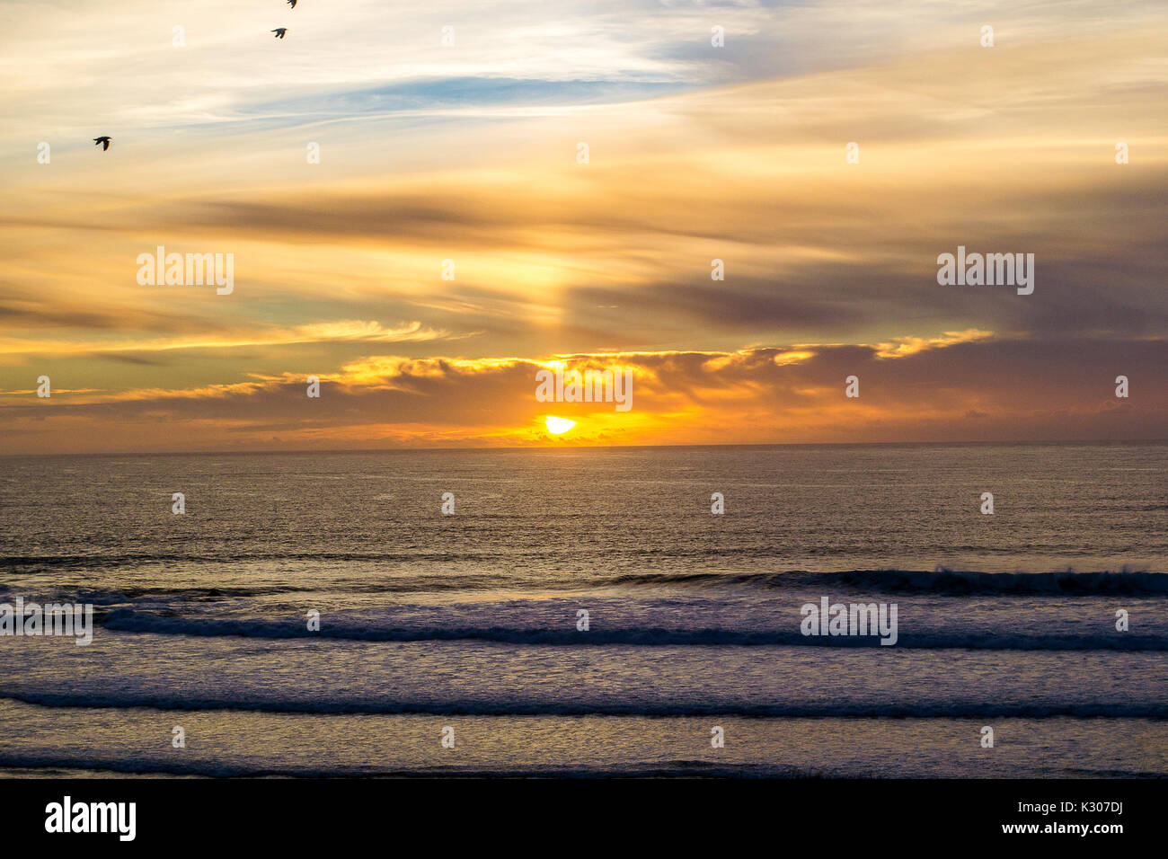 Sunset in Cornwall Stock Photo - Alamy