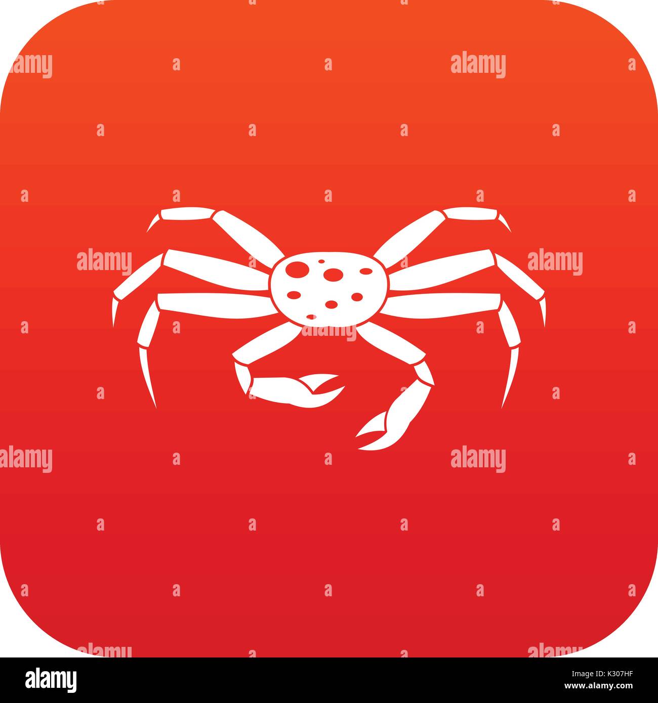Crab seafood icon digital red Stock Vector Image & Art - Alamy
