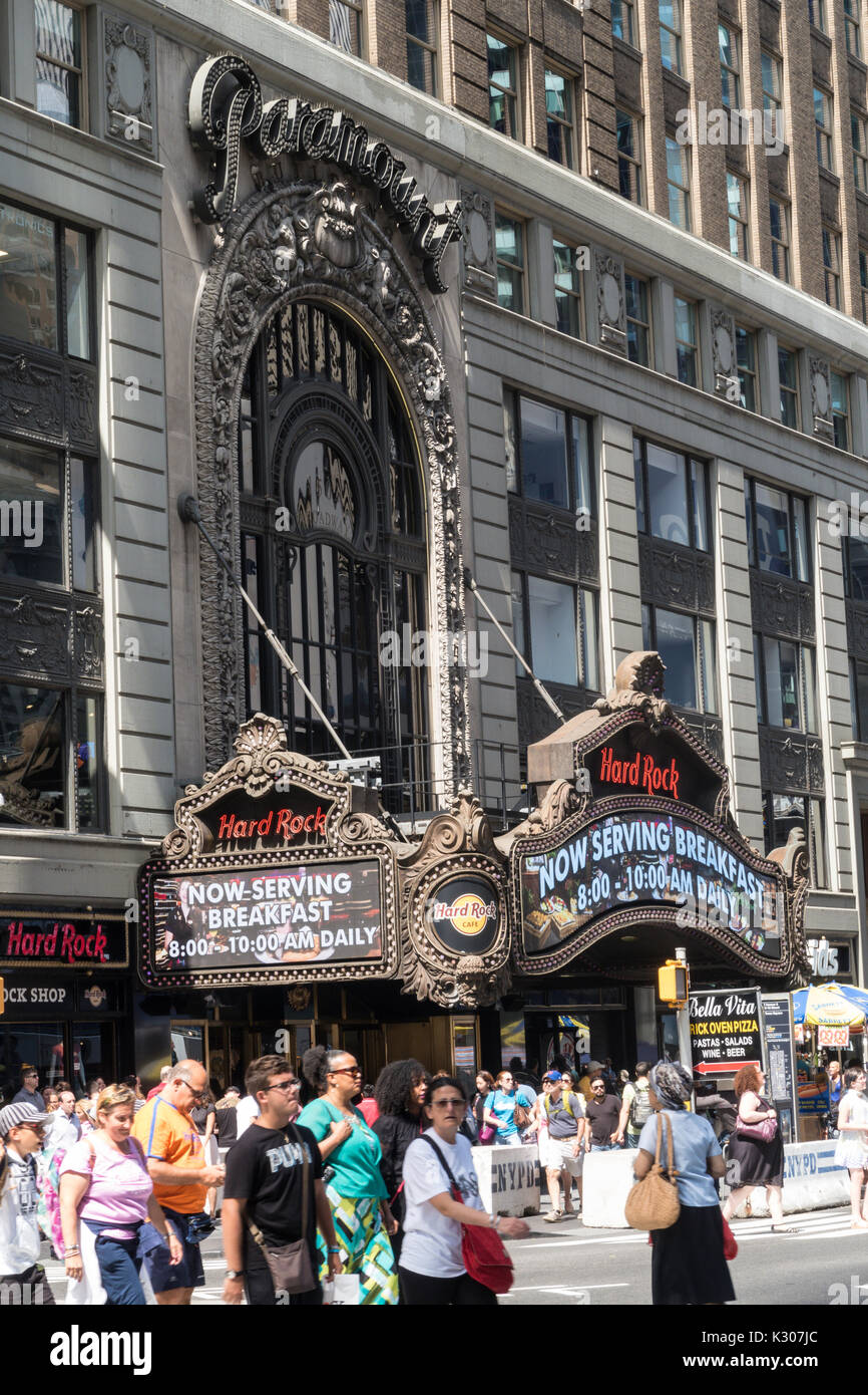 Hard Rock Cafe Marquee In Times Square High Resolution Stock ...