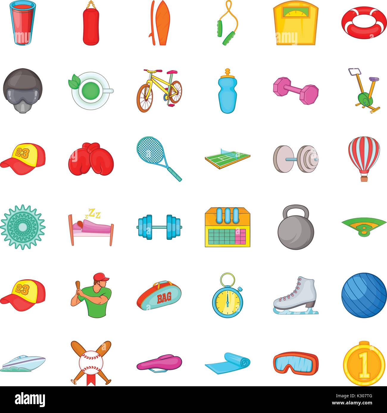 Training icons set, cartoon style Stock Vector Image & Art - Alamy