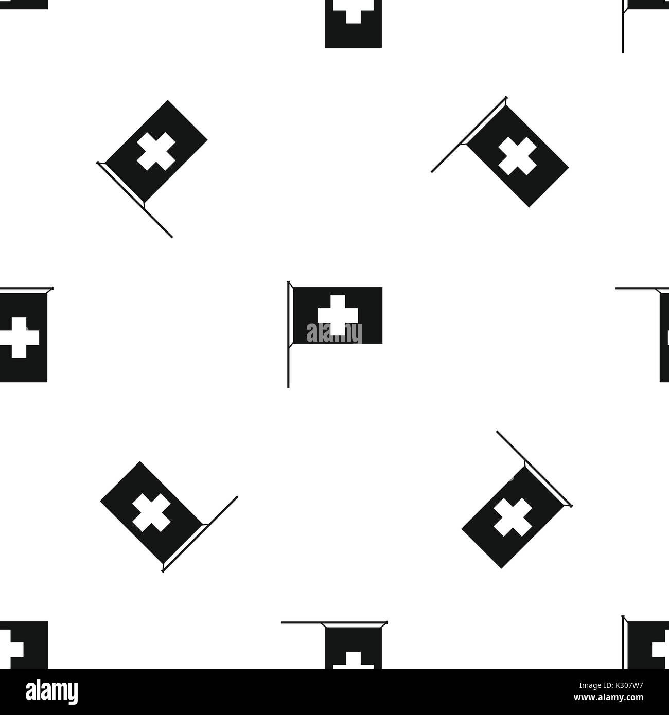 Switzerland flag pattern seamless black Stock Vector Image & Art - Alamy