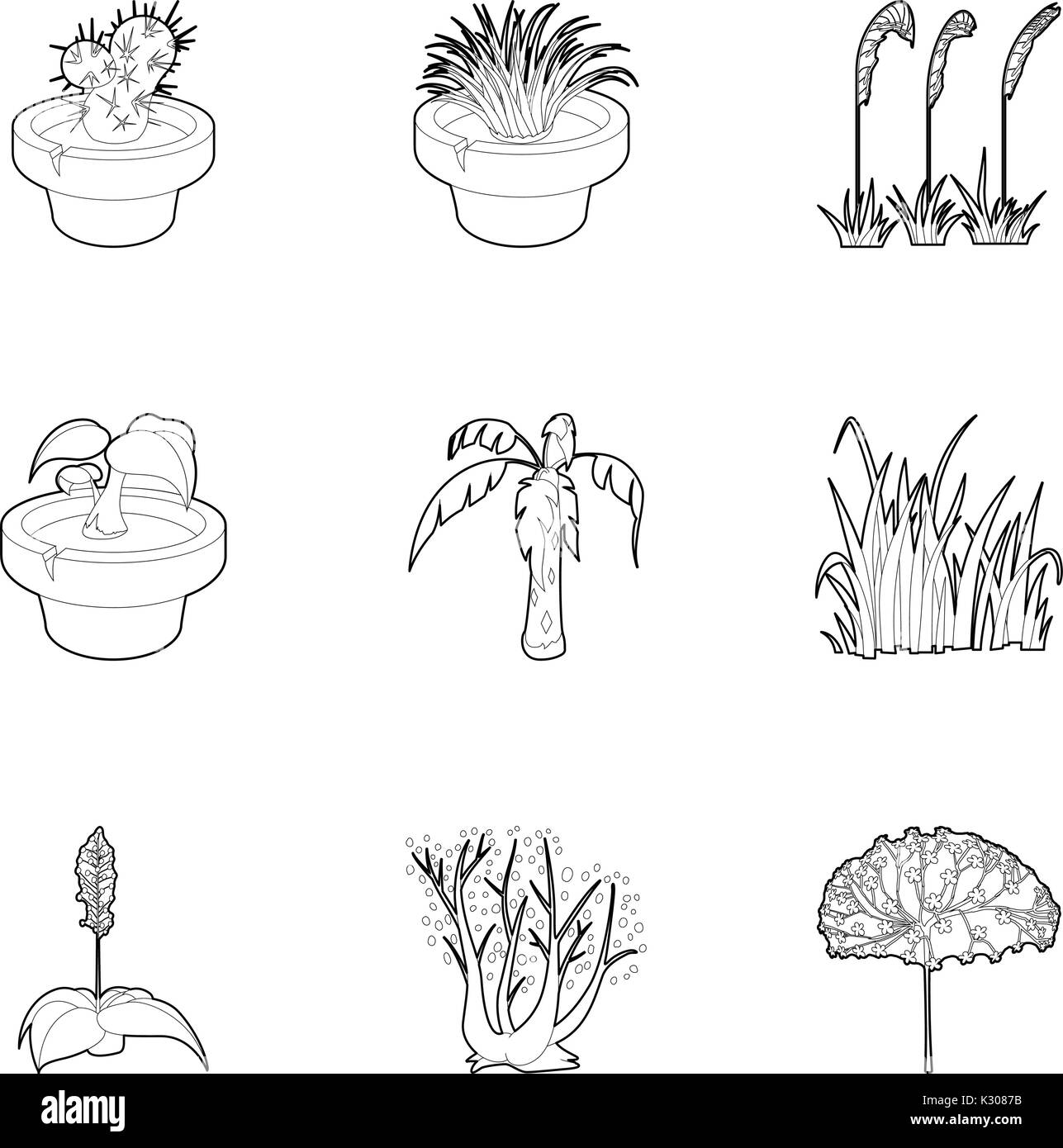 Recycling pot icon outline Stock Vector Images - Alamy