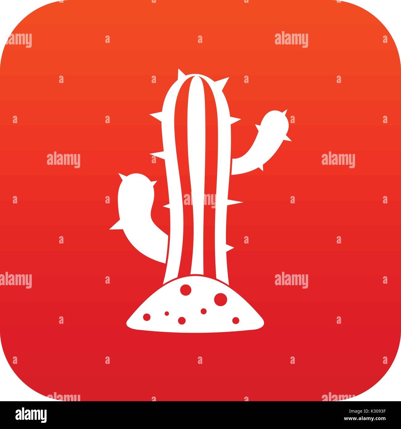 Cactus icon digital red Stock Vector Image & Art - Alamy