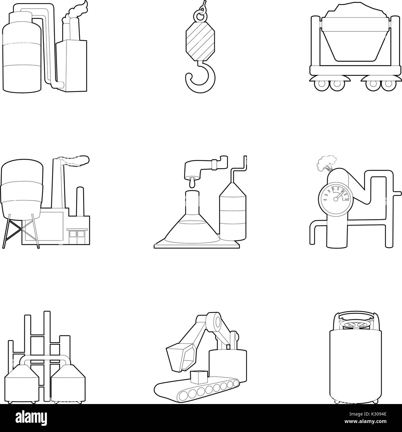 Factory worker fossil fuel plant tank Stock Vector Images - Alamy