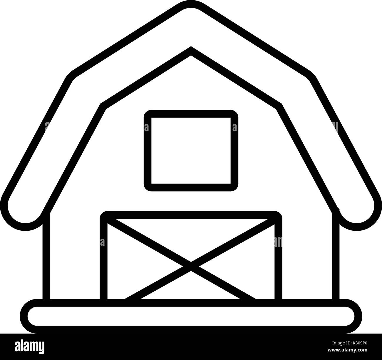 Horse barn icon , outline style Stock Vector Image & Art - Alamy