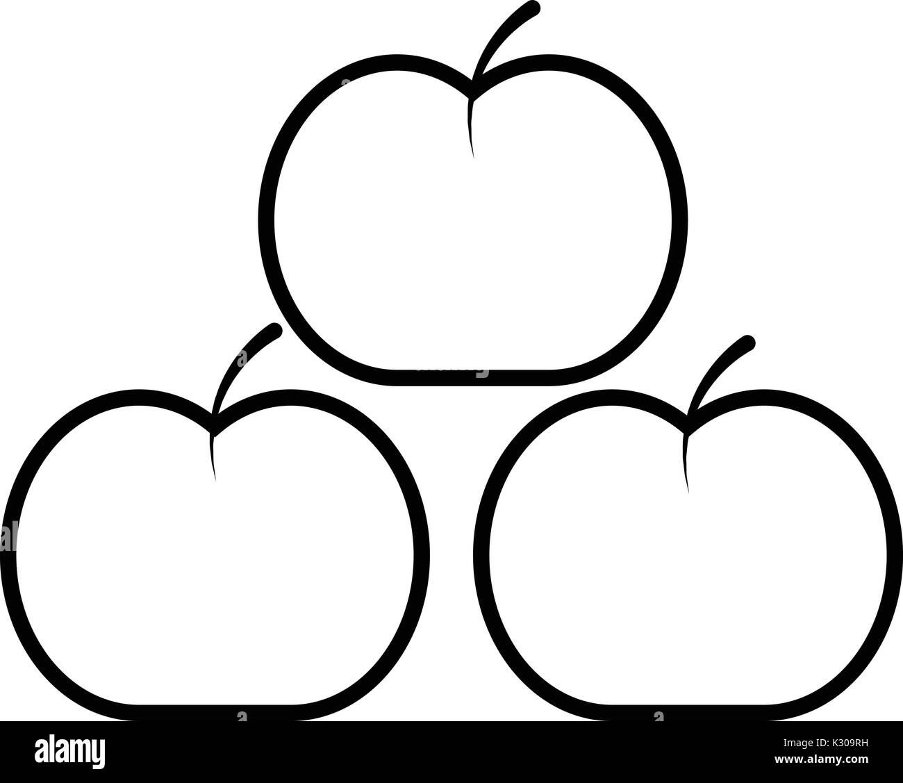 Apples icon , outline style Stock Vector Image & Art - Alamy