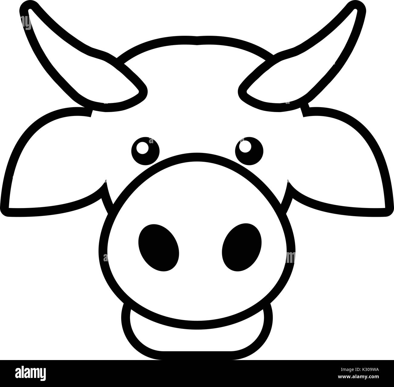 Line Drawing Cow Calf High Resolution Stock Photography and Images - Alamy