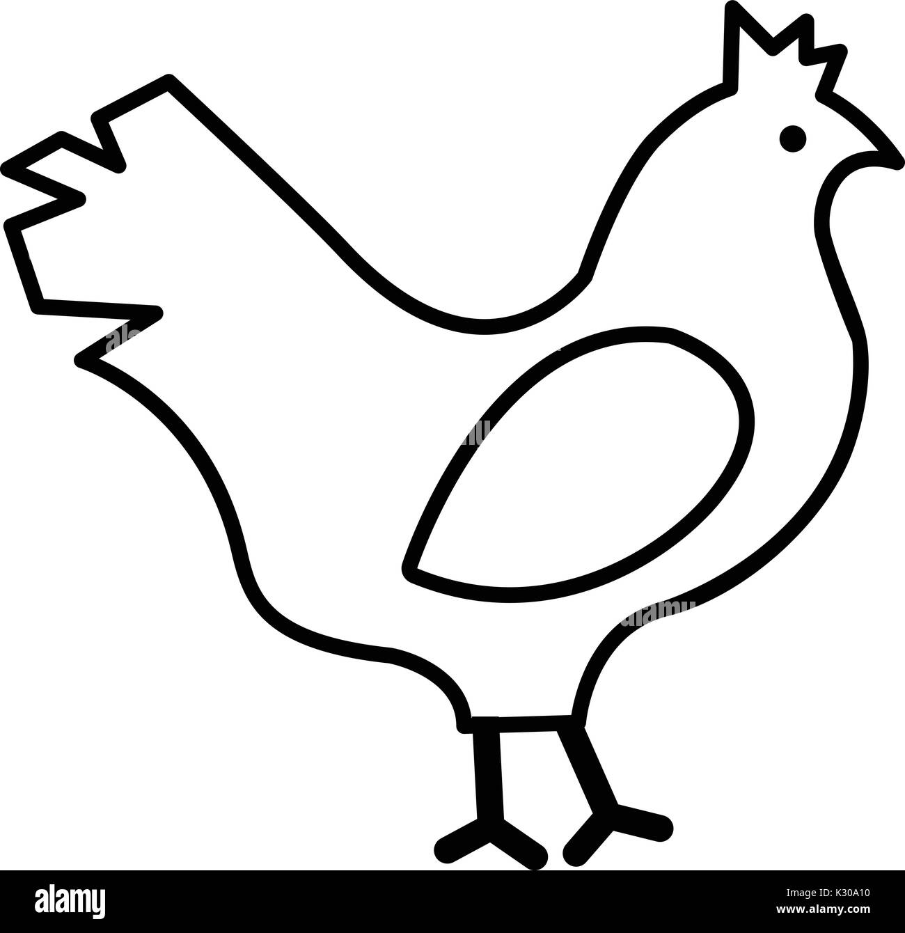 Chicken icon , outline style Stock Vector Image & Art - Alamy