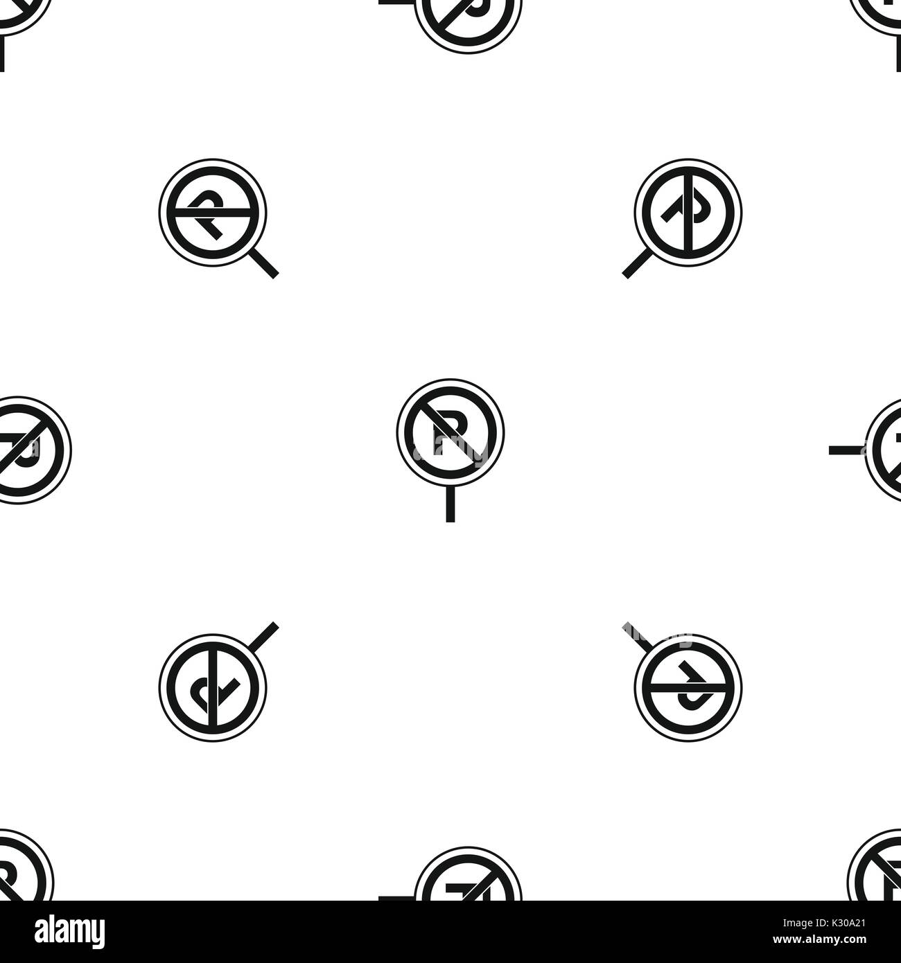 No parking sign pattern seamless black Stock Vector Image & Art - Alamy