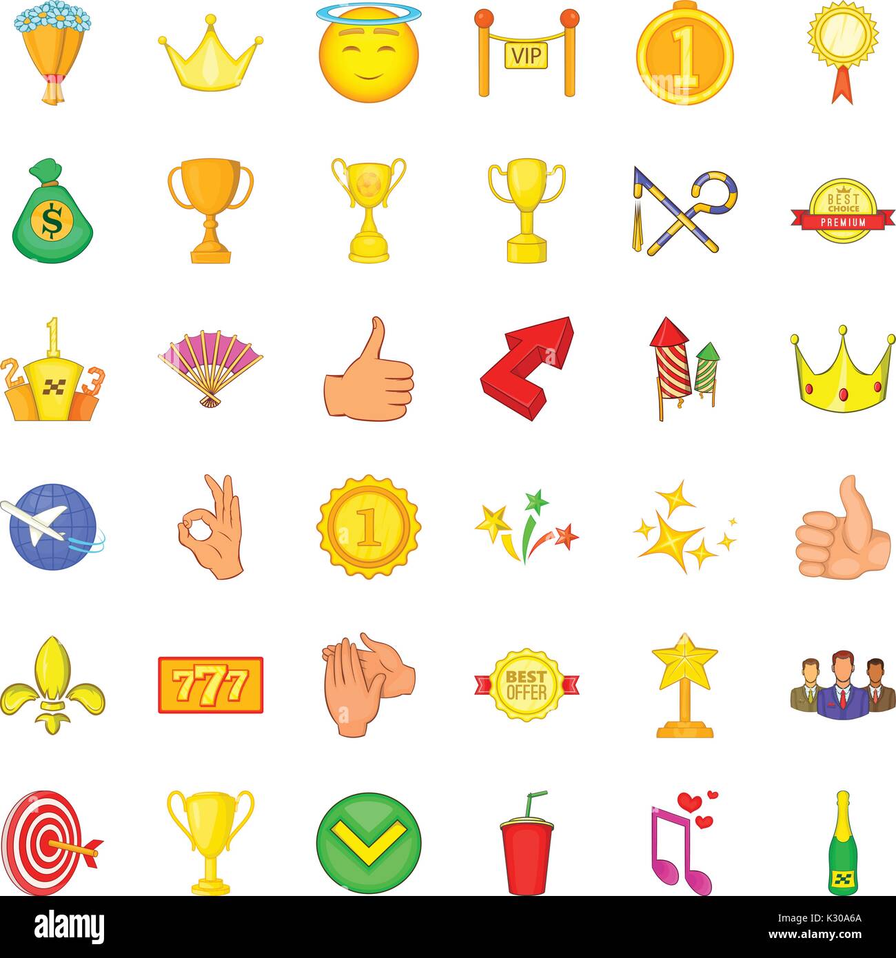 Victory icons set, cartoon style Stock Vector Image & Art - Alamy