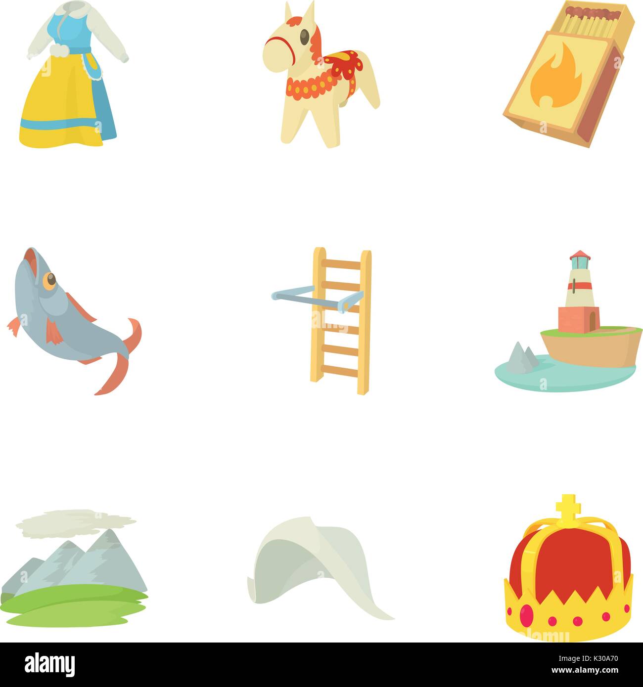 Rural icons set, cartoon style Stock Vector Image & Art - Alamy