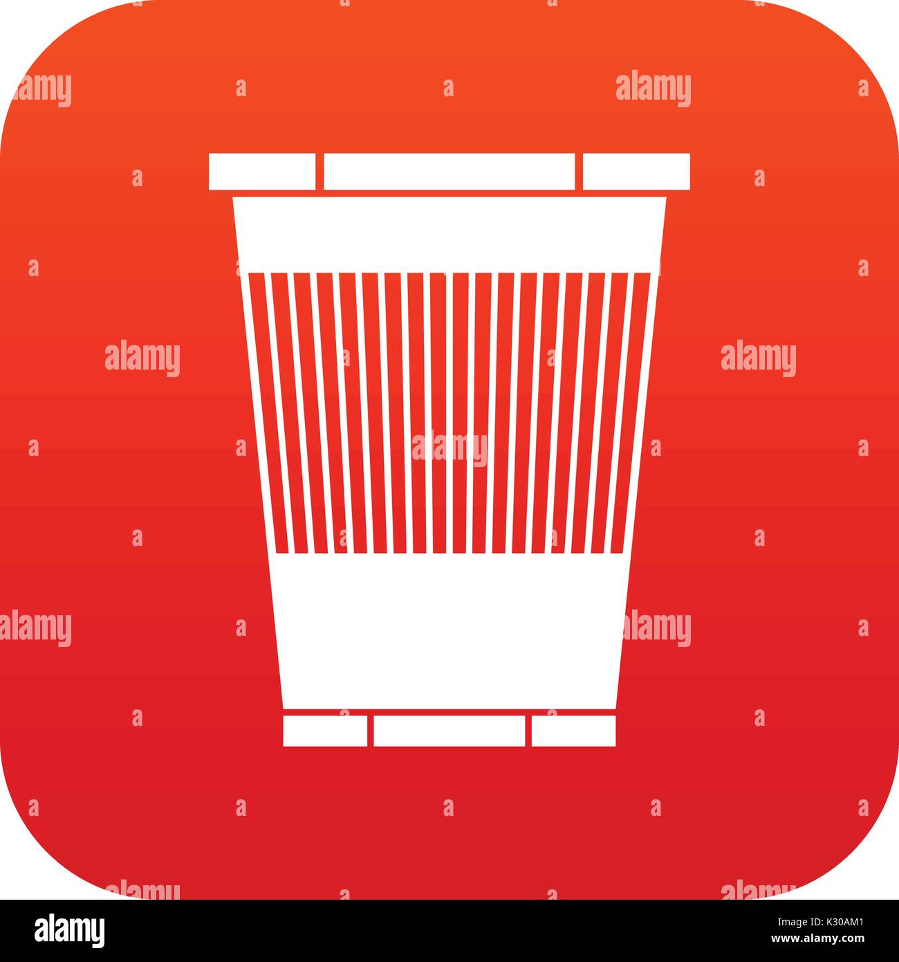Trash can icon digital red Stock Vector Image & Art - Alamy