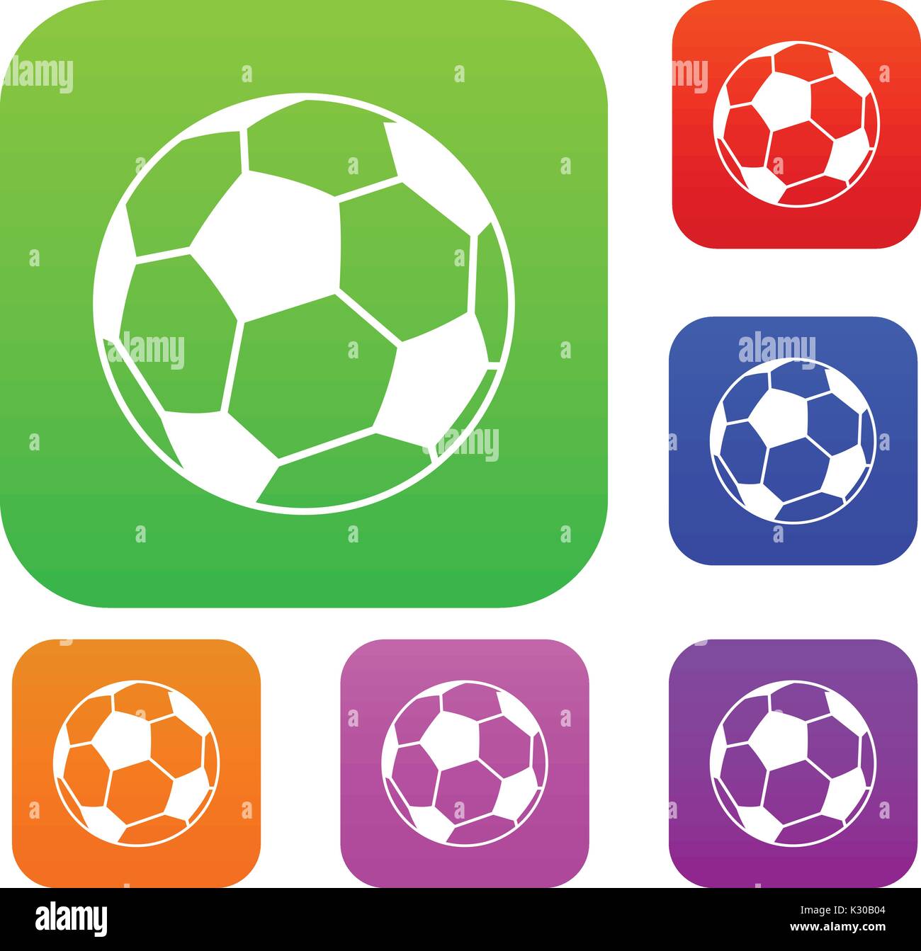 Red soccer ball isolated hexagon Stock Vector Images - Alamy