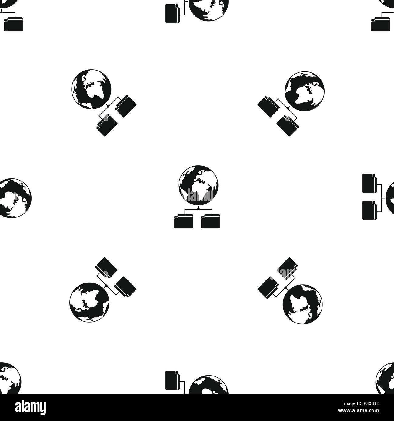 Planet and two folders pattern seamless black Stock Vector Image & Art ...