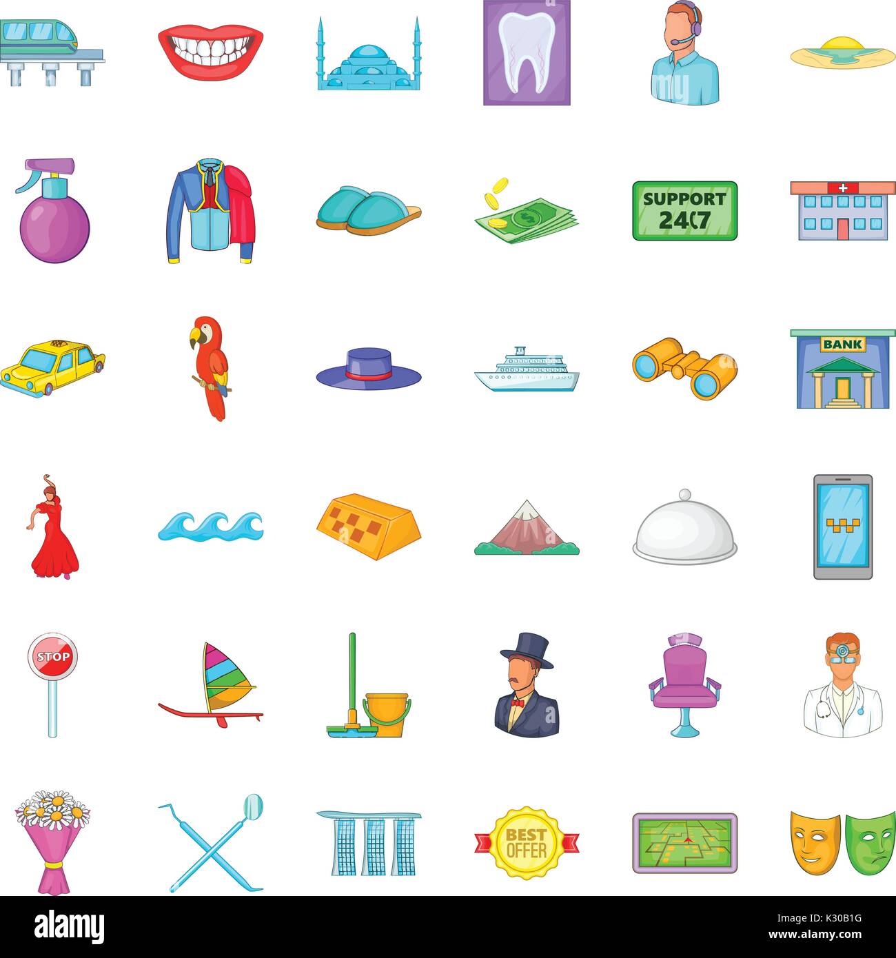 Visit icons set, cartoon style Stock Vector Image & Art - Alamy