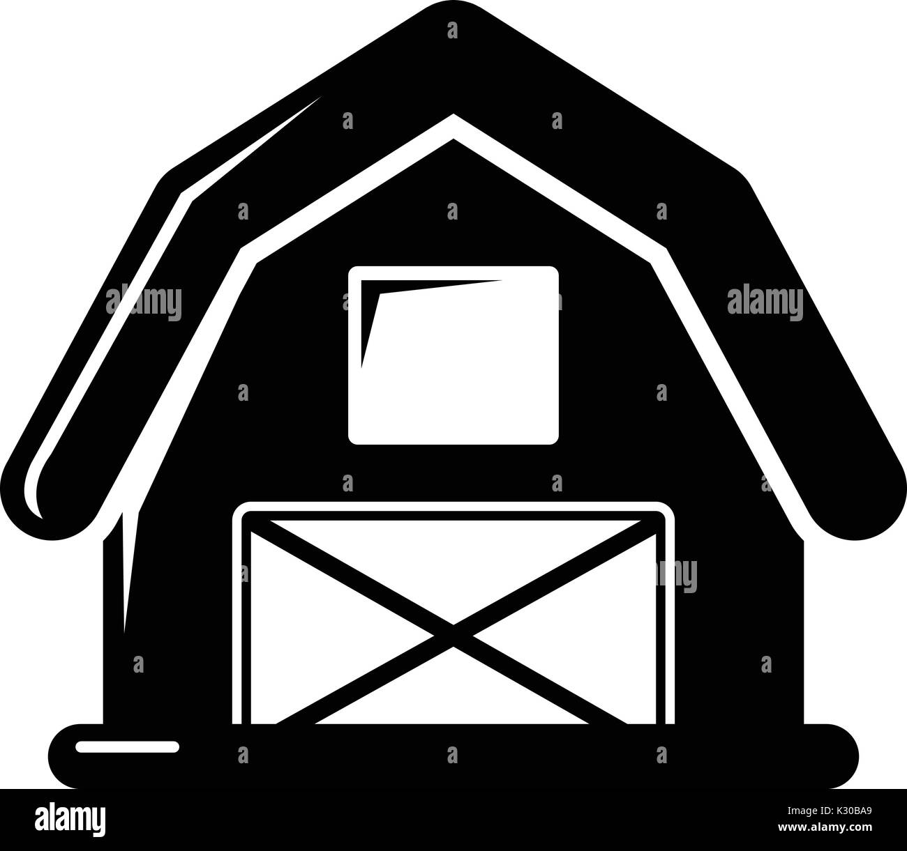 Horse Barn Clipart Black And White