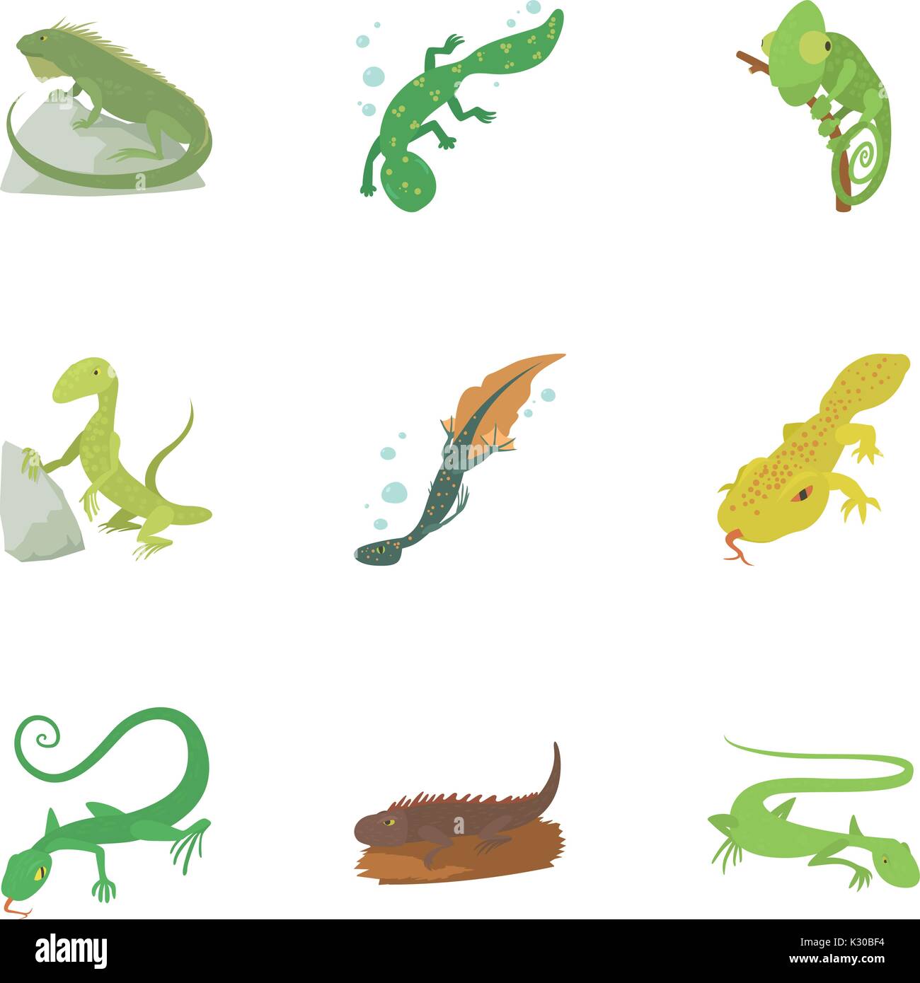 Types of reptile icons set, cartoon style Stock Vector Image & Art - Alamy