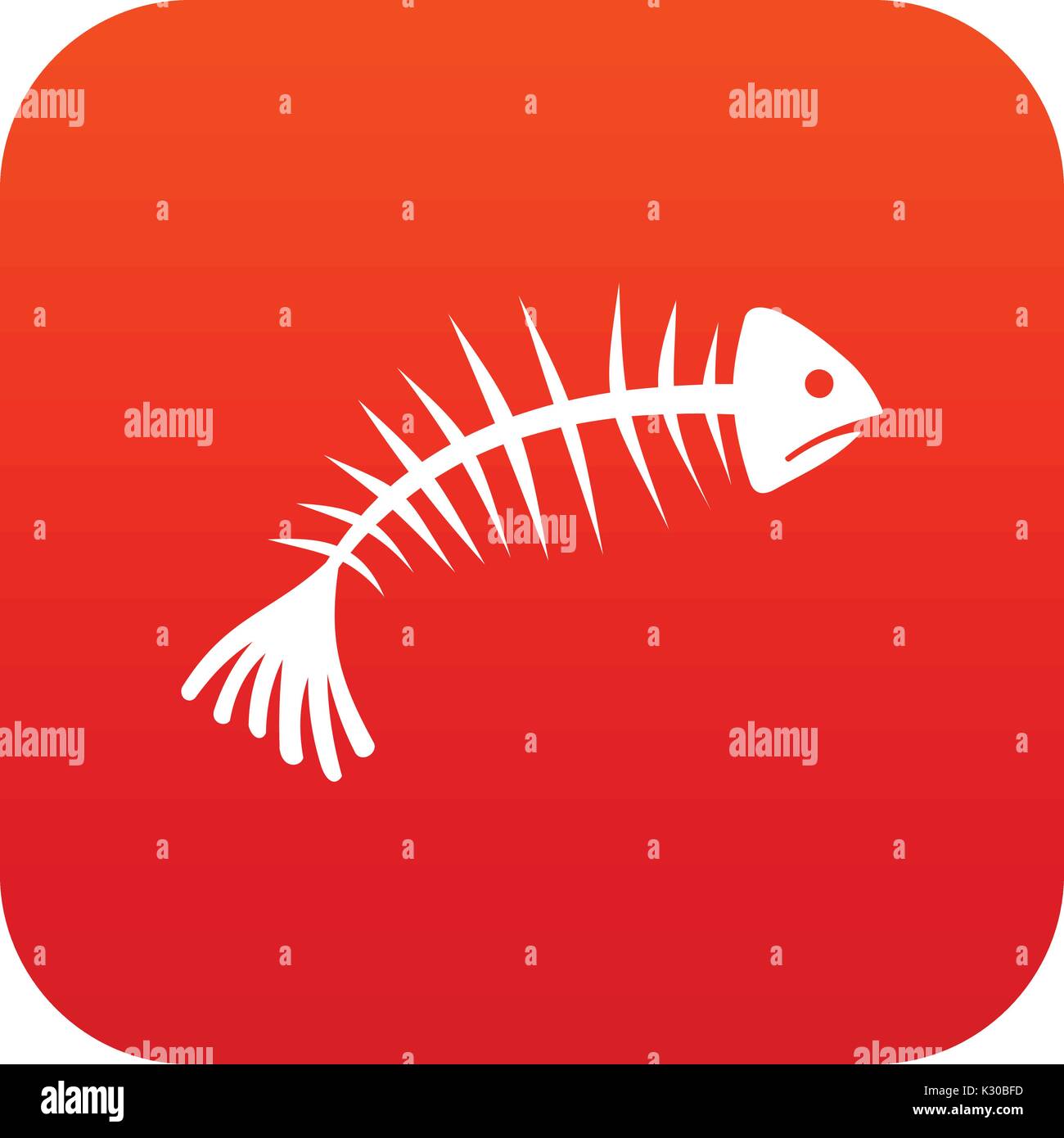 Fish bones icon digital red Stock Vector Image & Art - Alamy