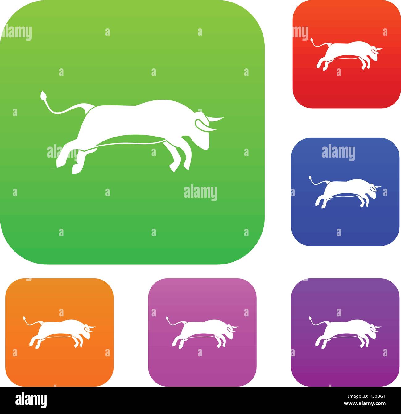 Bull set collection Stock Vector Image & Art - Alamy