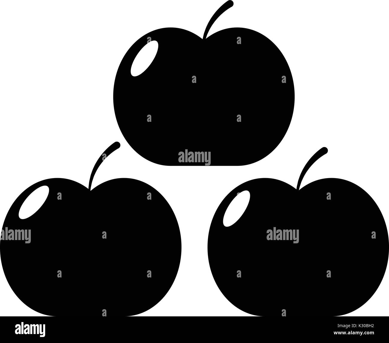 Apples icon , simple style Stock Vector Image & Art - Alamy