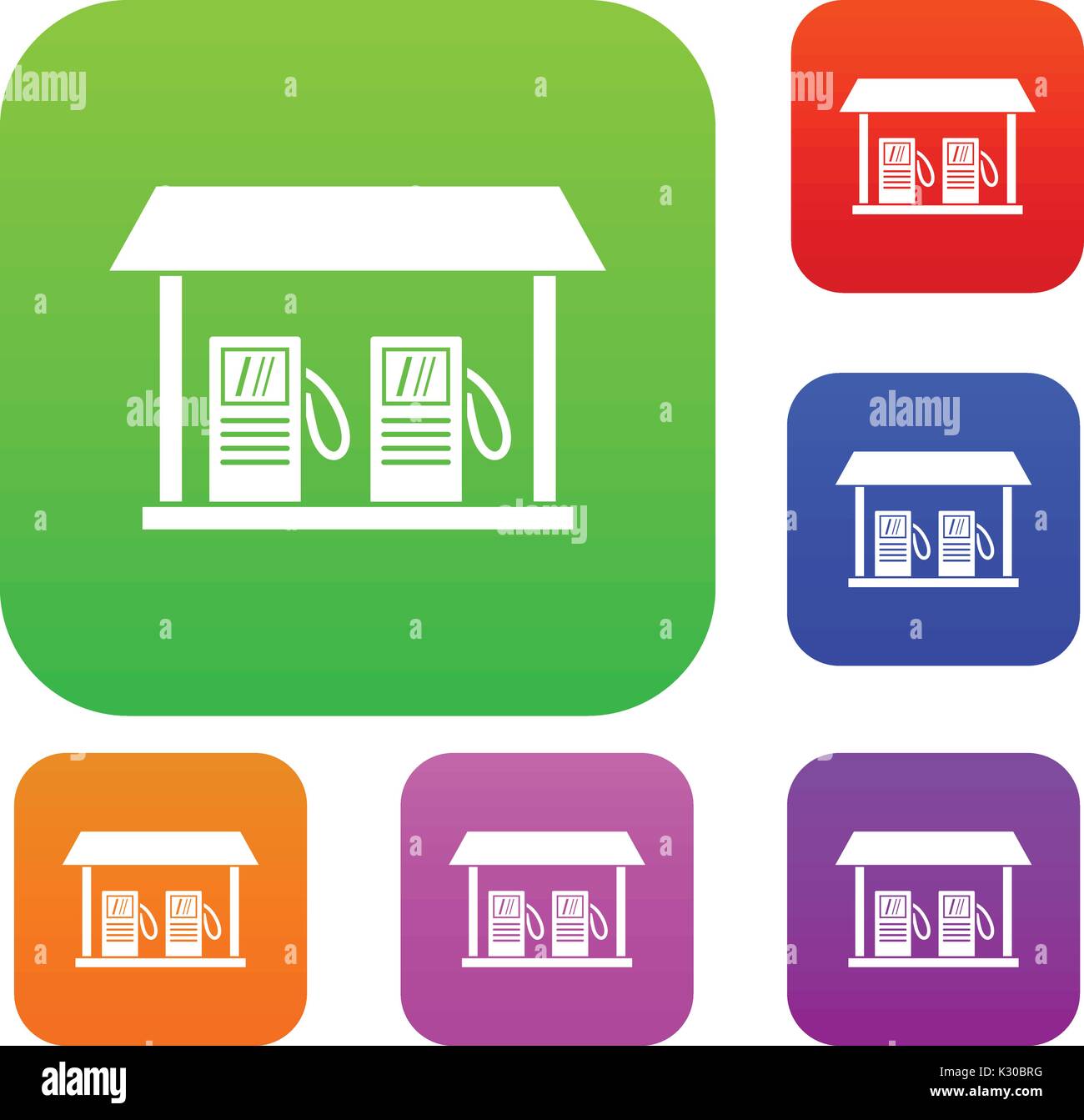 Gas station set collection Stock Vector Image & Art - Alamy