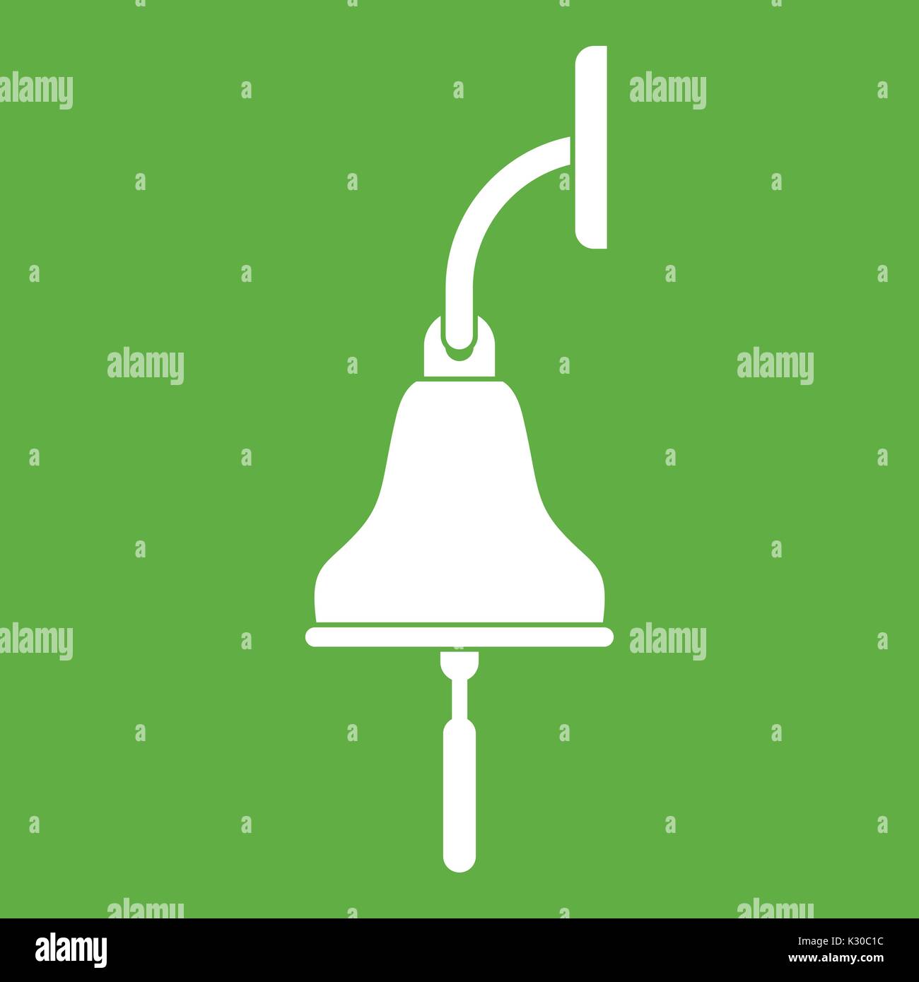 Ship bell icon green Stock Vector Image & Art - Alamy