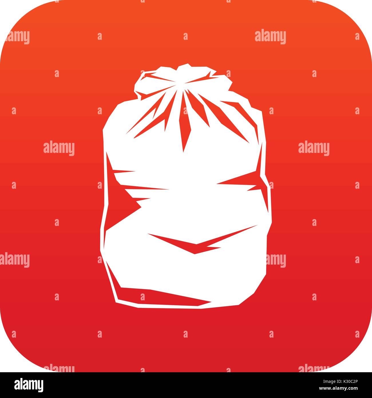 Black trash bag icon digital red Stock Vector Image & Art - Alamy