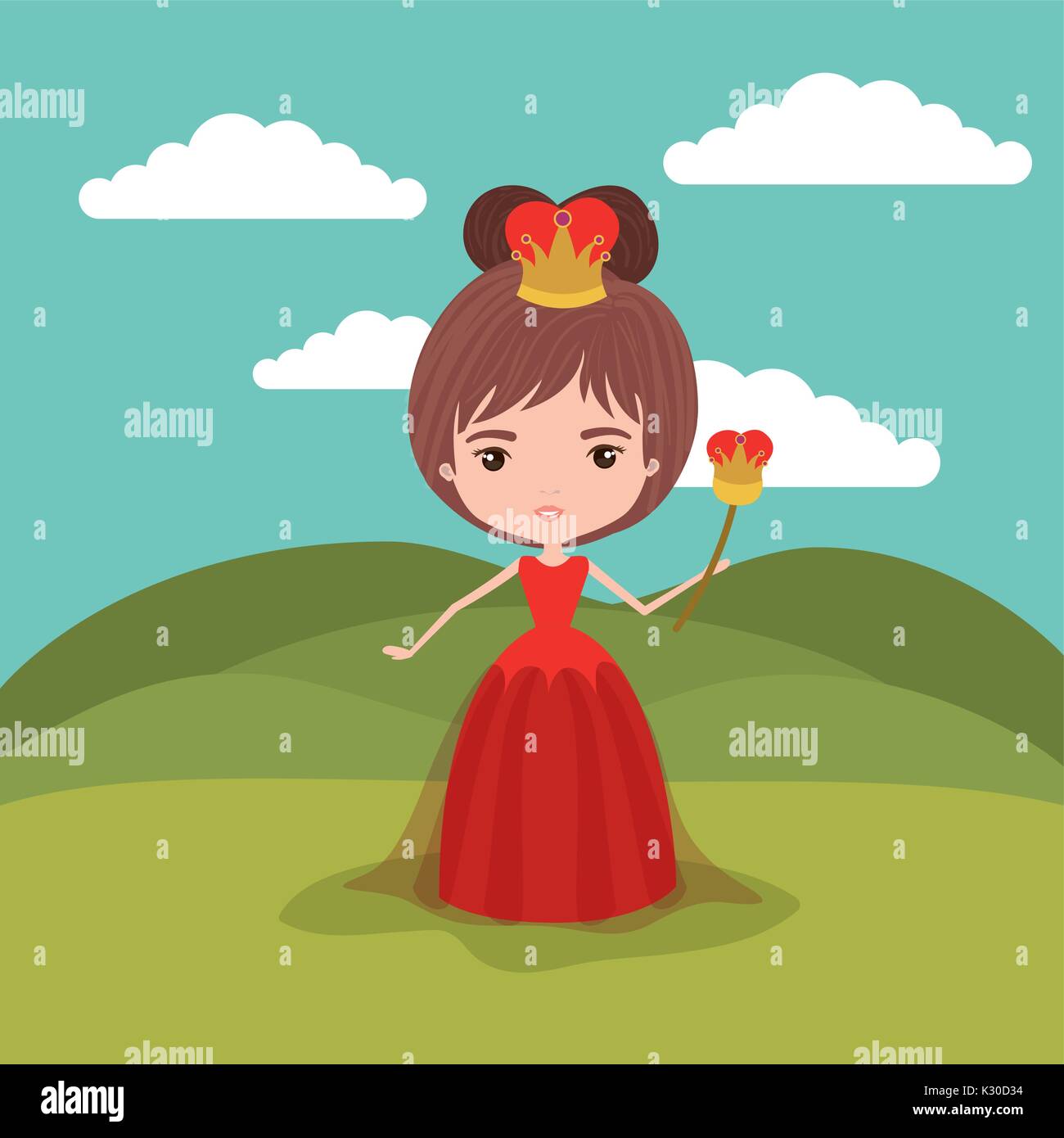Cartoon scepter Stock Vector Images - Alamy