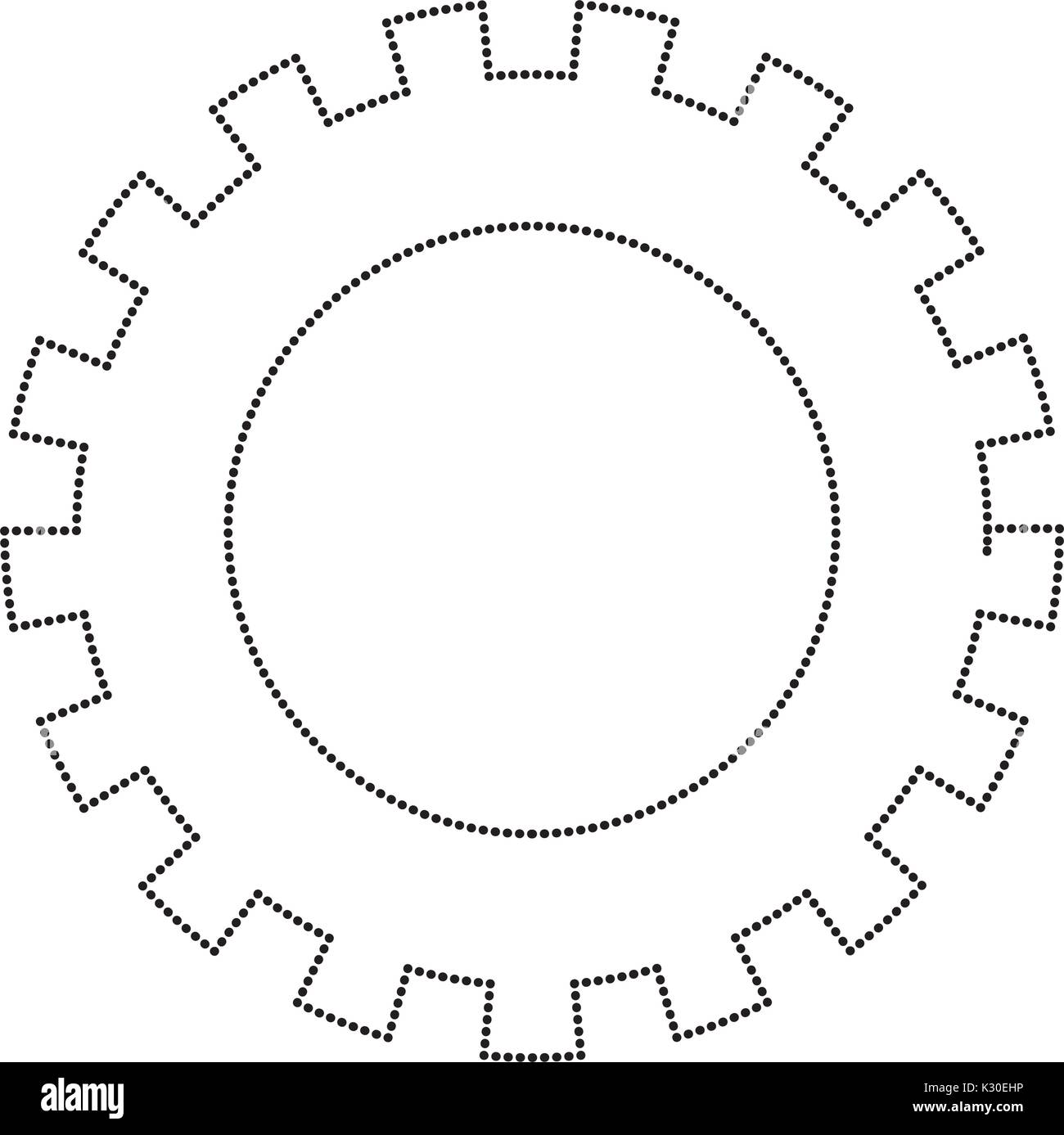 pinion icon monochrome silhouette dotted Stock Vector Image & Art - Alamy