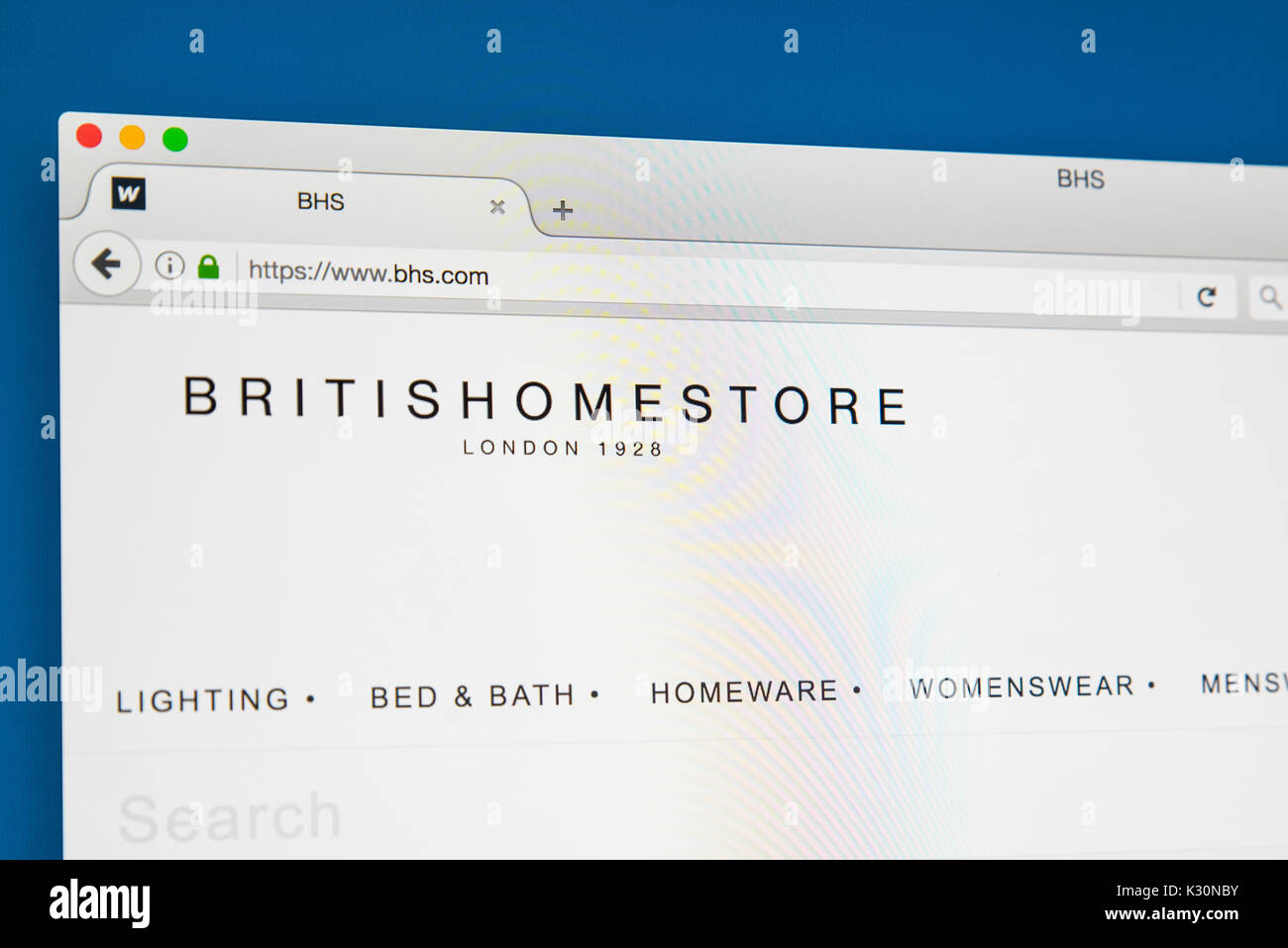 LONDON, UK - AUGUST 10TH 2017: The homepage of the official website for ...